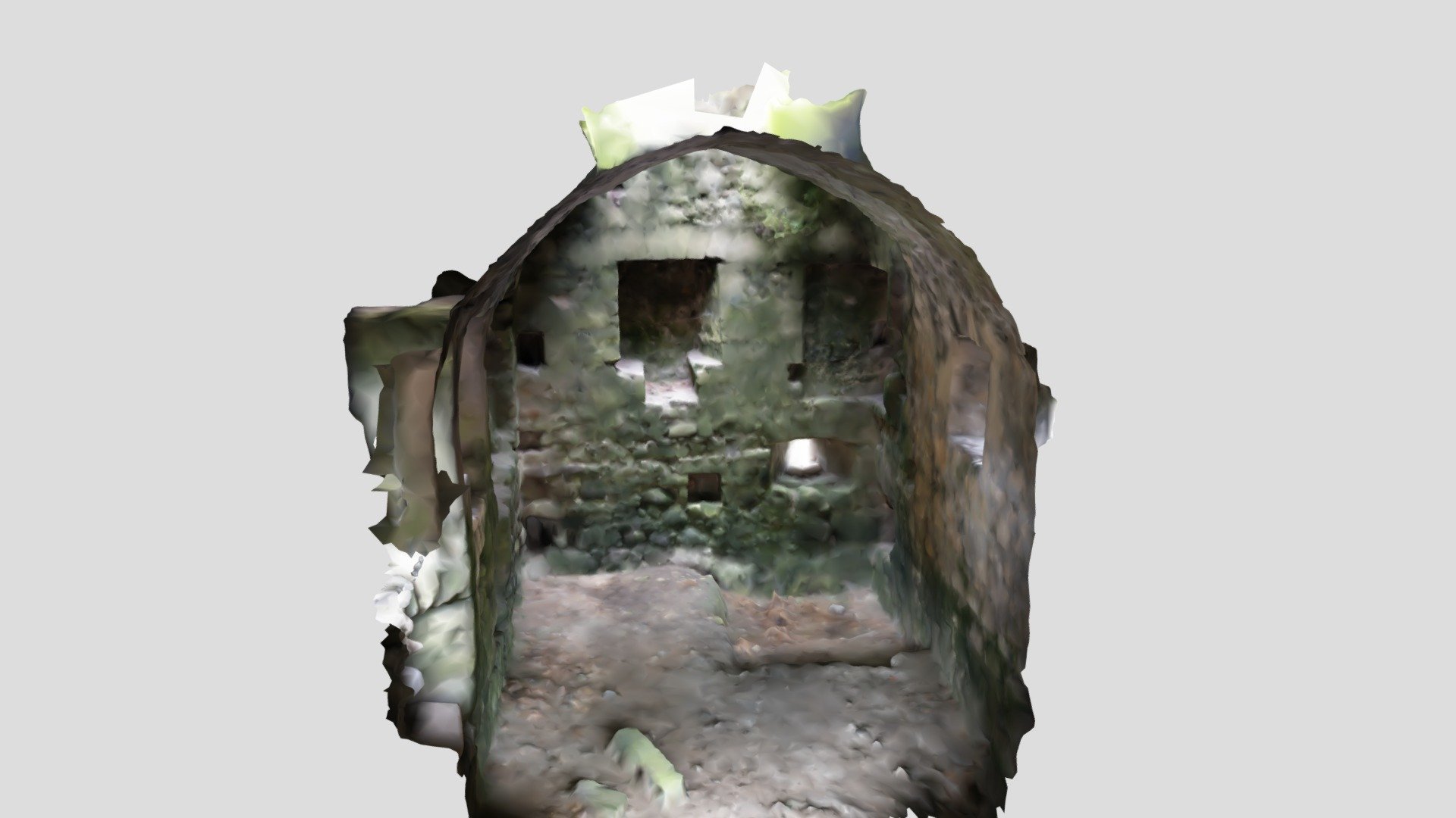 View of Corr Castle Vaulted Interior south end - 3D model by ...