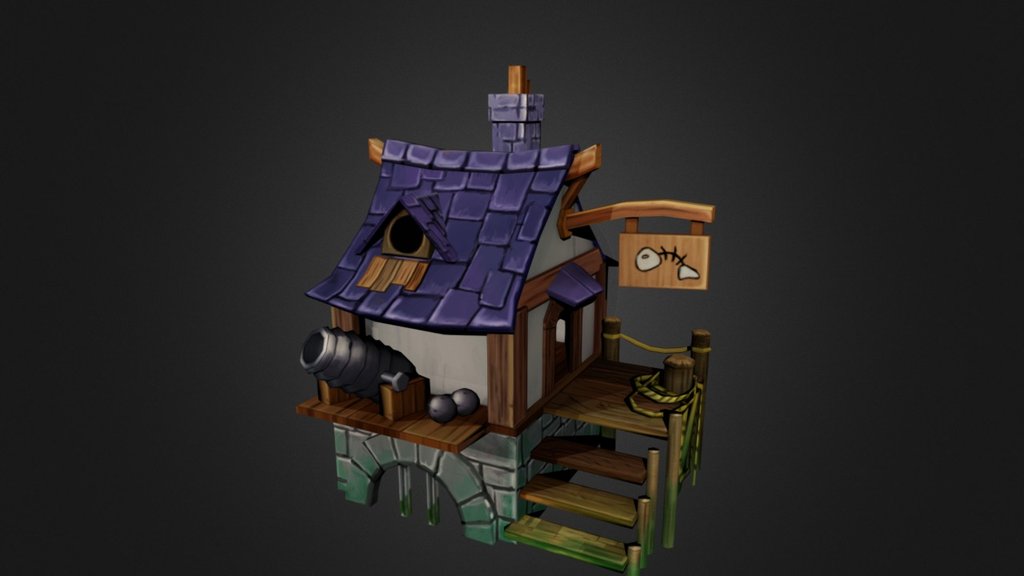 Pirate Buildings - 3D model by CGTRAINING (@1halfstone) [a882c9f ...