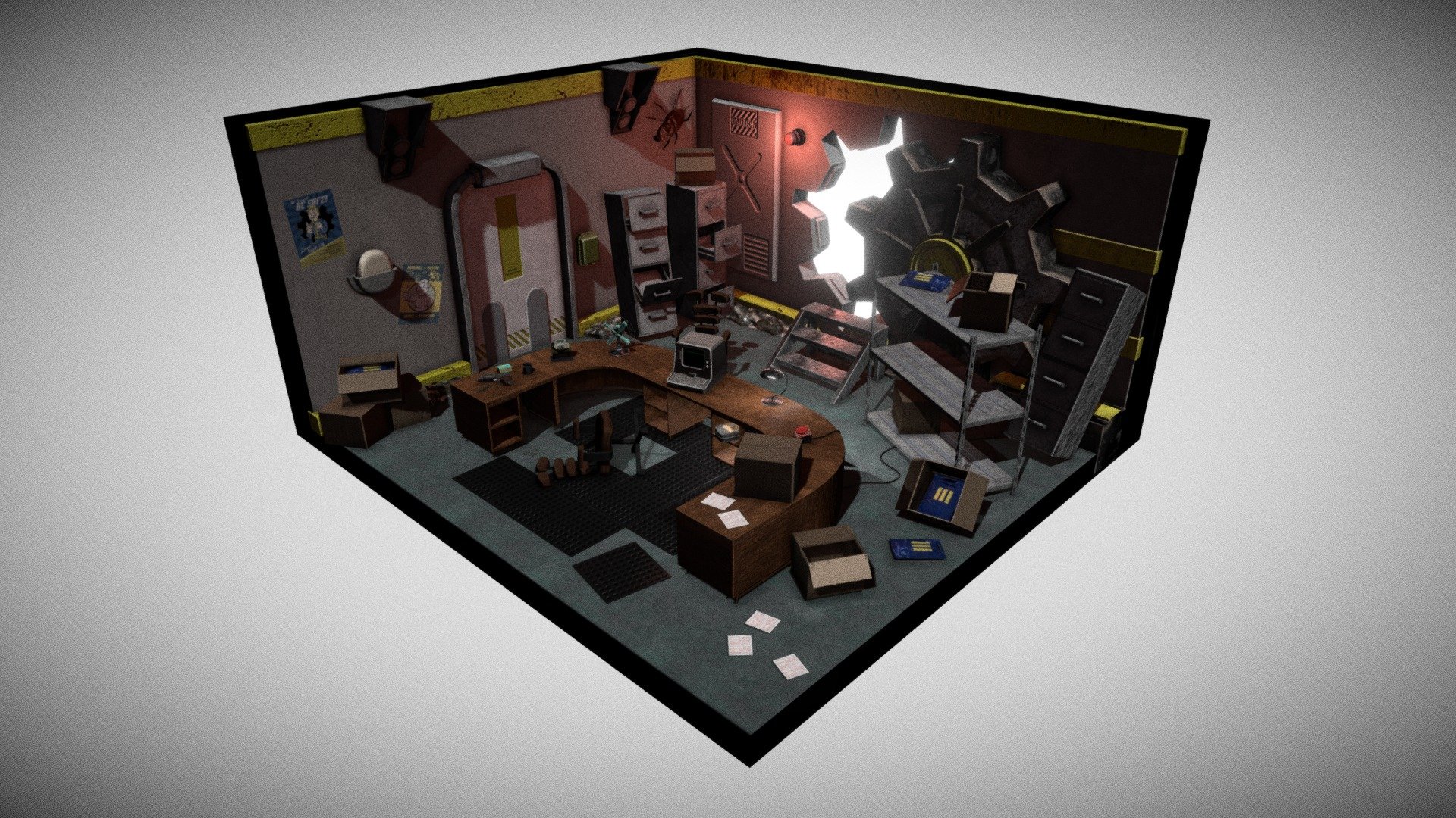 Fallout Vault Office - 3D model by brendan628 [a886d55] - Sketchfab