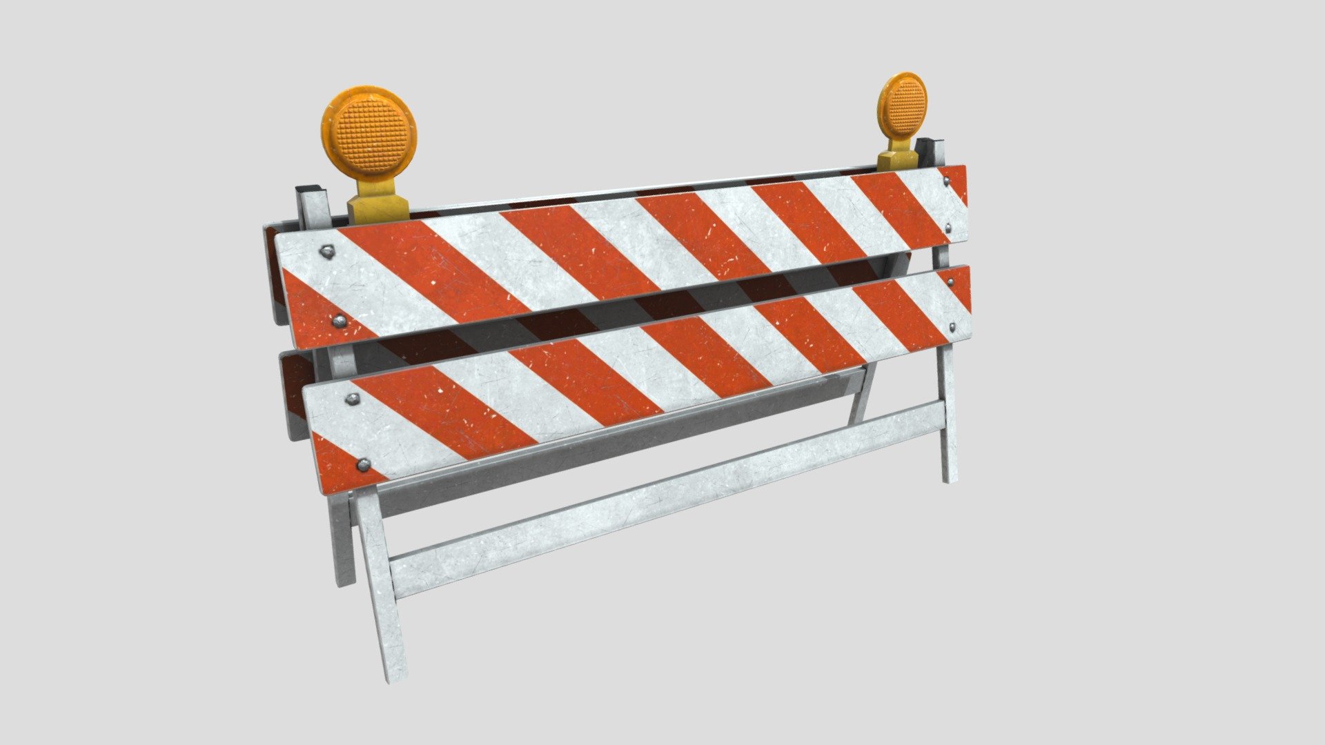 Construction Barrier - 3D model by sanchiesp [a8884c8] - Sketchfab