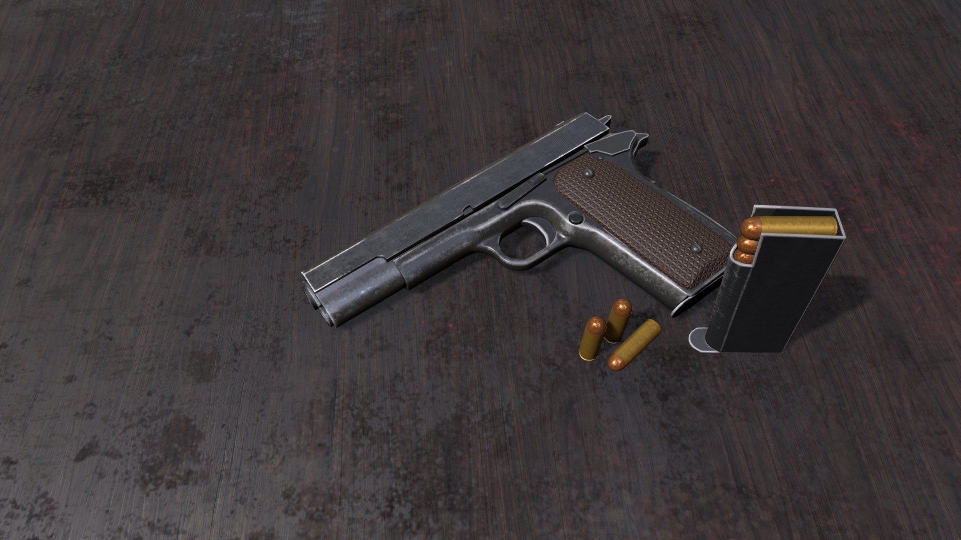 M1911 - WW2 Pistol - 3D model by John Dhinakar (@johndhinu18) [a88f115 ...