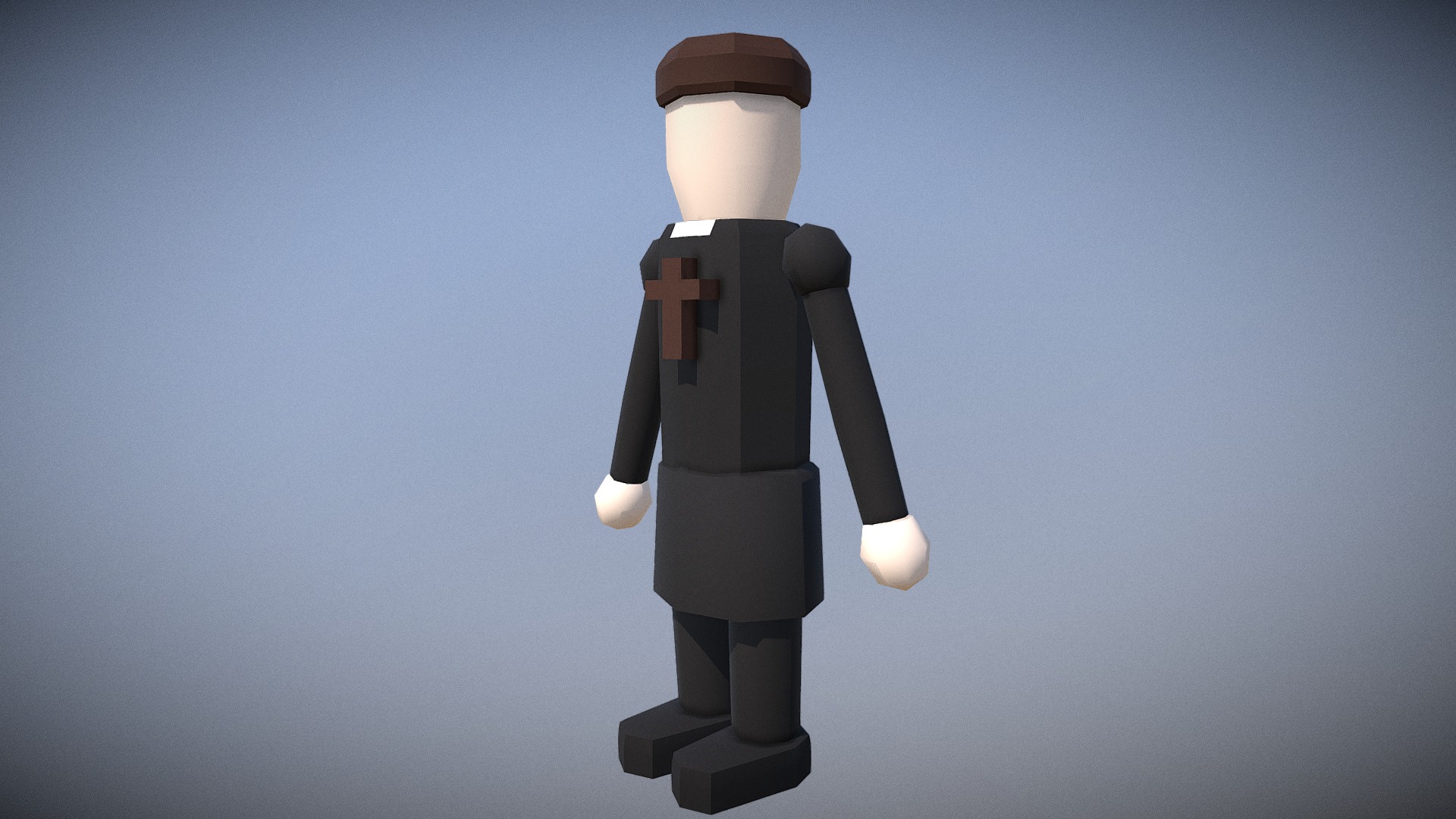 Low Poly Priest (Rigged) - Download Free 3D model by Yanez Designs ...