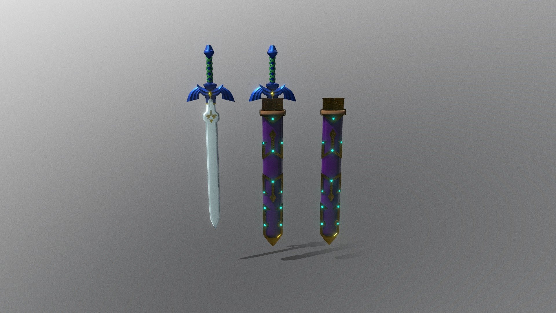 Master Sword (from The Legend of Zelda) FanArt - Download Free 3D model ...