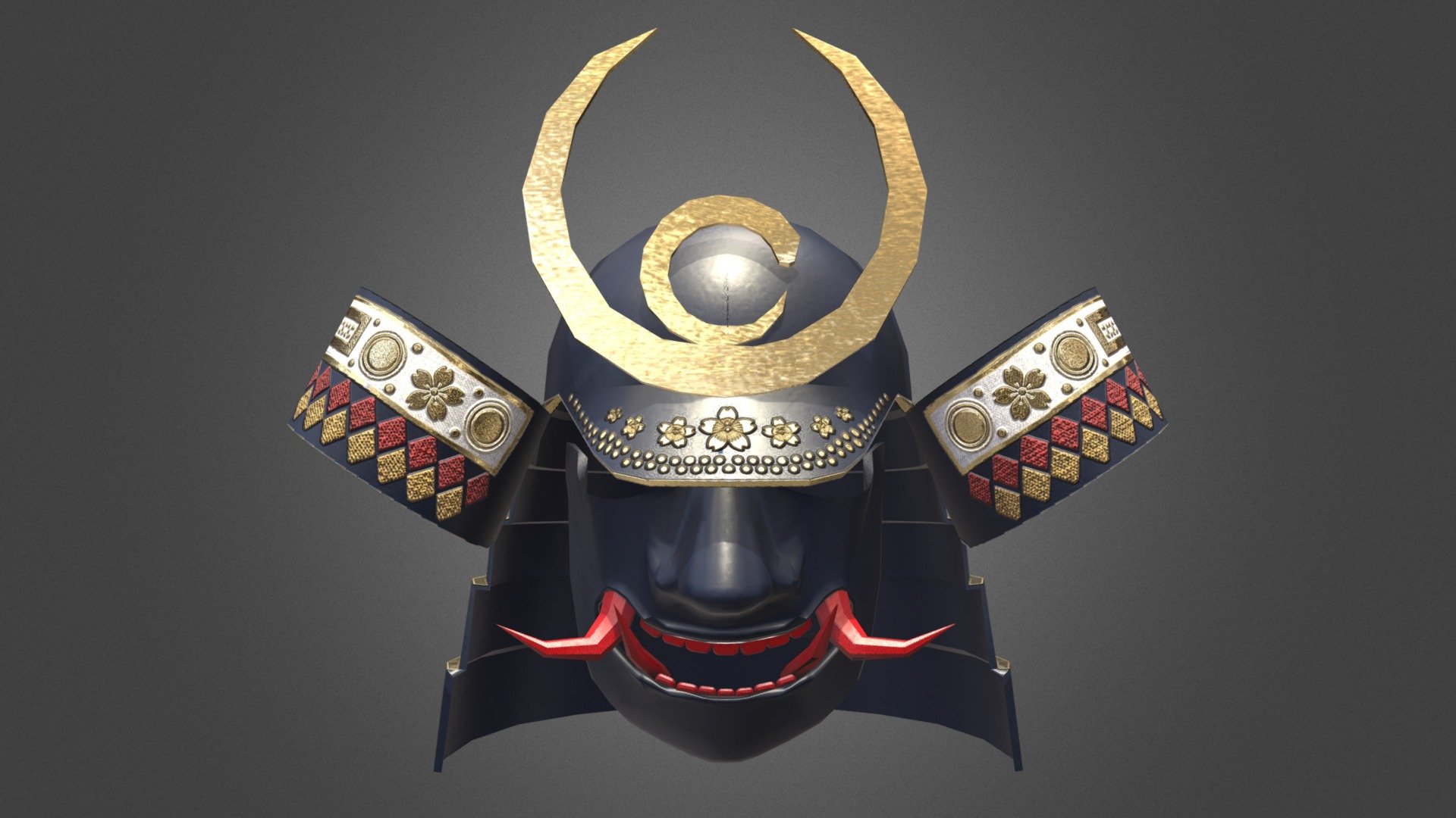 Japanese Kabuto Helmet - 3D model by Bodhisattvas [a893300] - Sketchfab