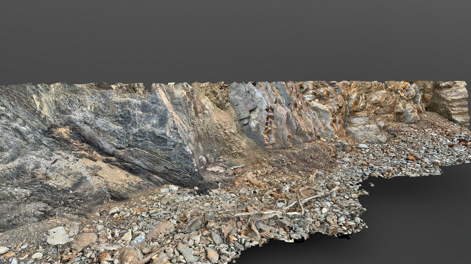 Cliff profile 1 Sandymouth Bude - Download Free 3D model by South West ...