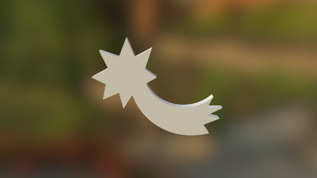 Flat Ornament - #05 Shooting Star - 3D model by The Plexi Store ...