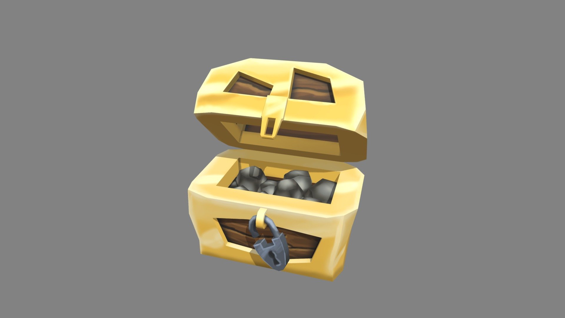 Cartoon gold chest - 3D model by g.planque [a8a0254] - Sketchfab