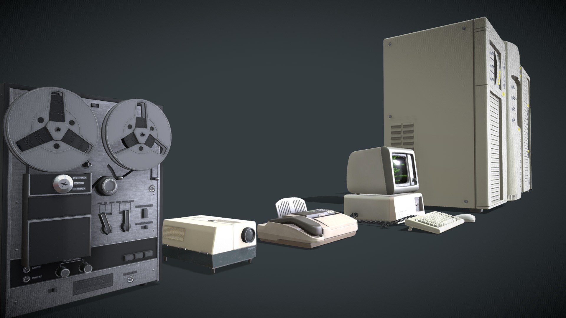 Retro Electronic pack - Buy Royalty Free 3D model by PolySquid ...