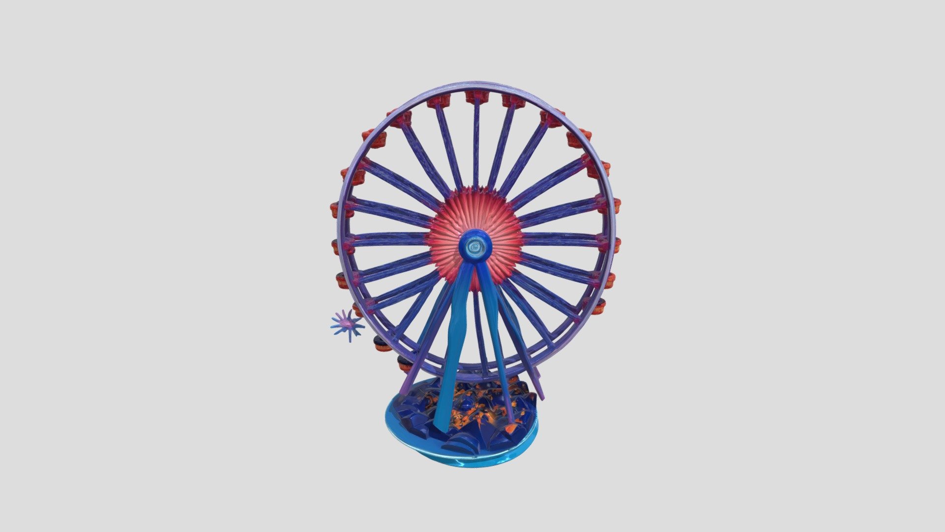Wacky Fun Fair Good Future A Ferris Wheel Ride - 3D model by jorgebaby ...