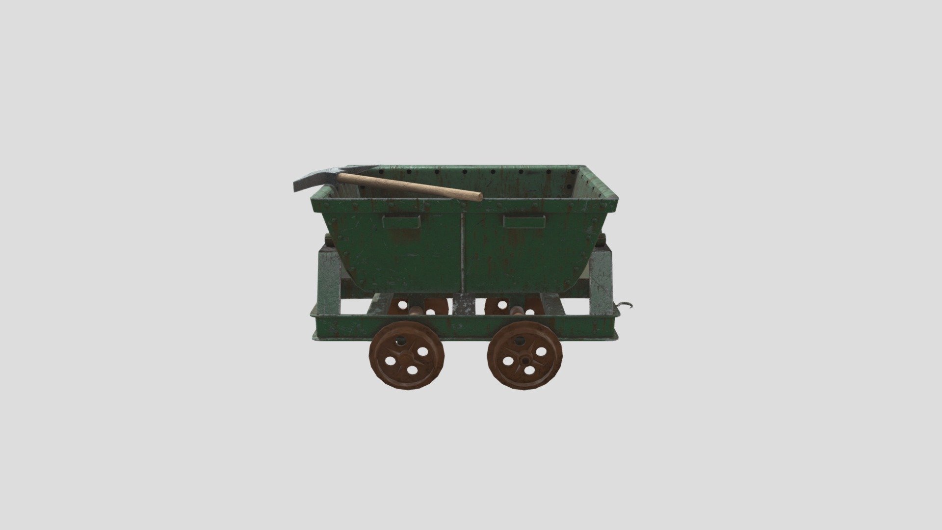 Old Rusty Mine Cart - 3D model by Emma Dionne (@emma.dionne) [a8a6d06 ...
