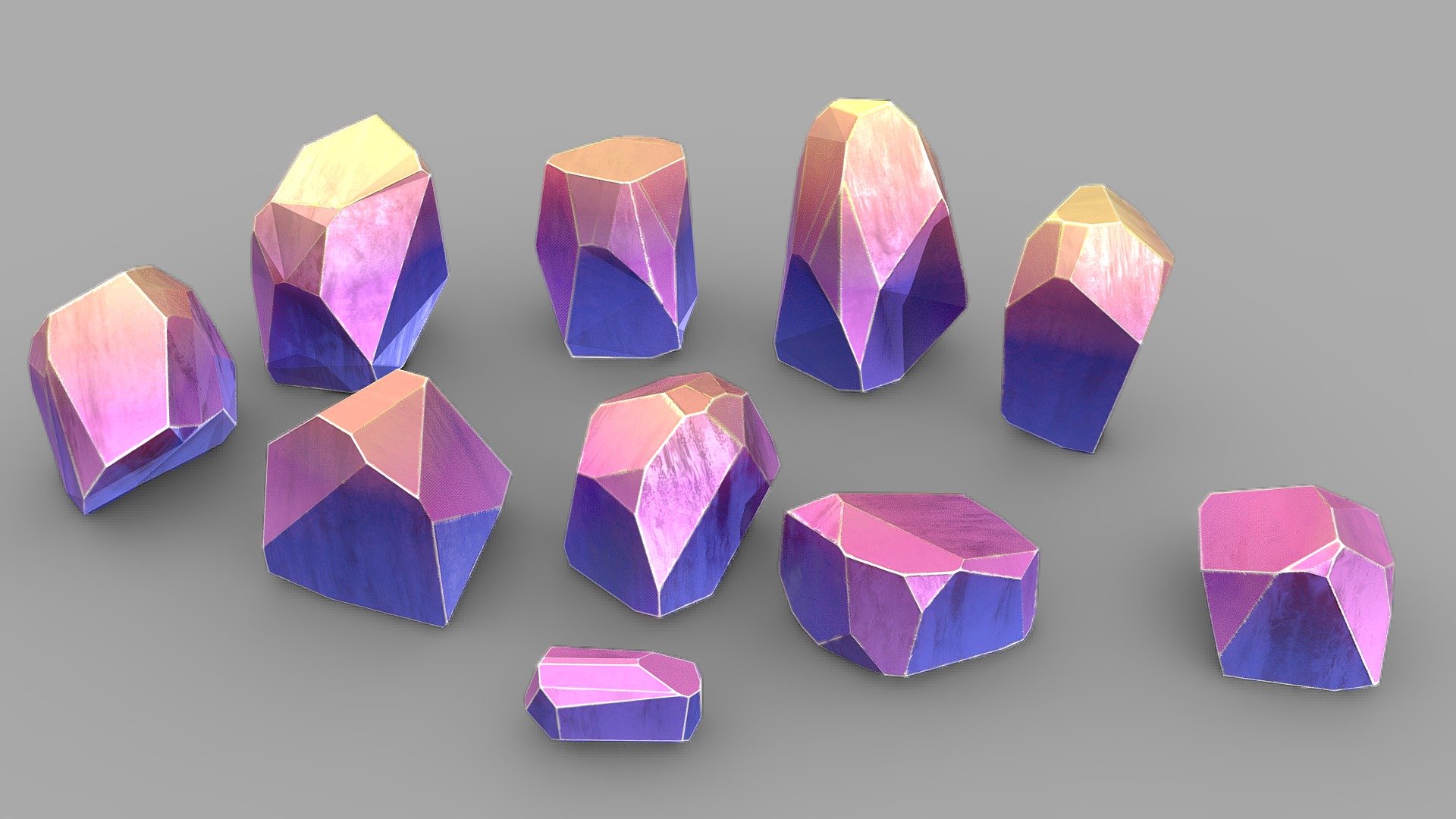 Fantasy Crystals - Buy Royalty Free 3D model by Jazz Vincent ...