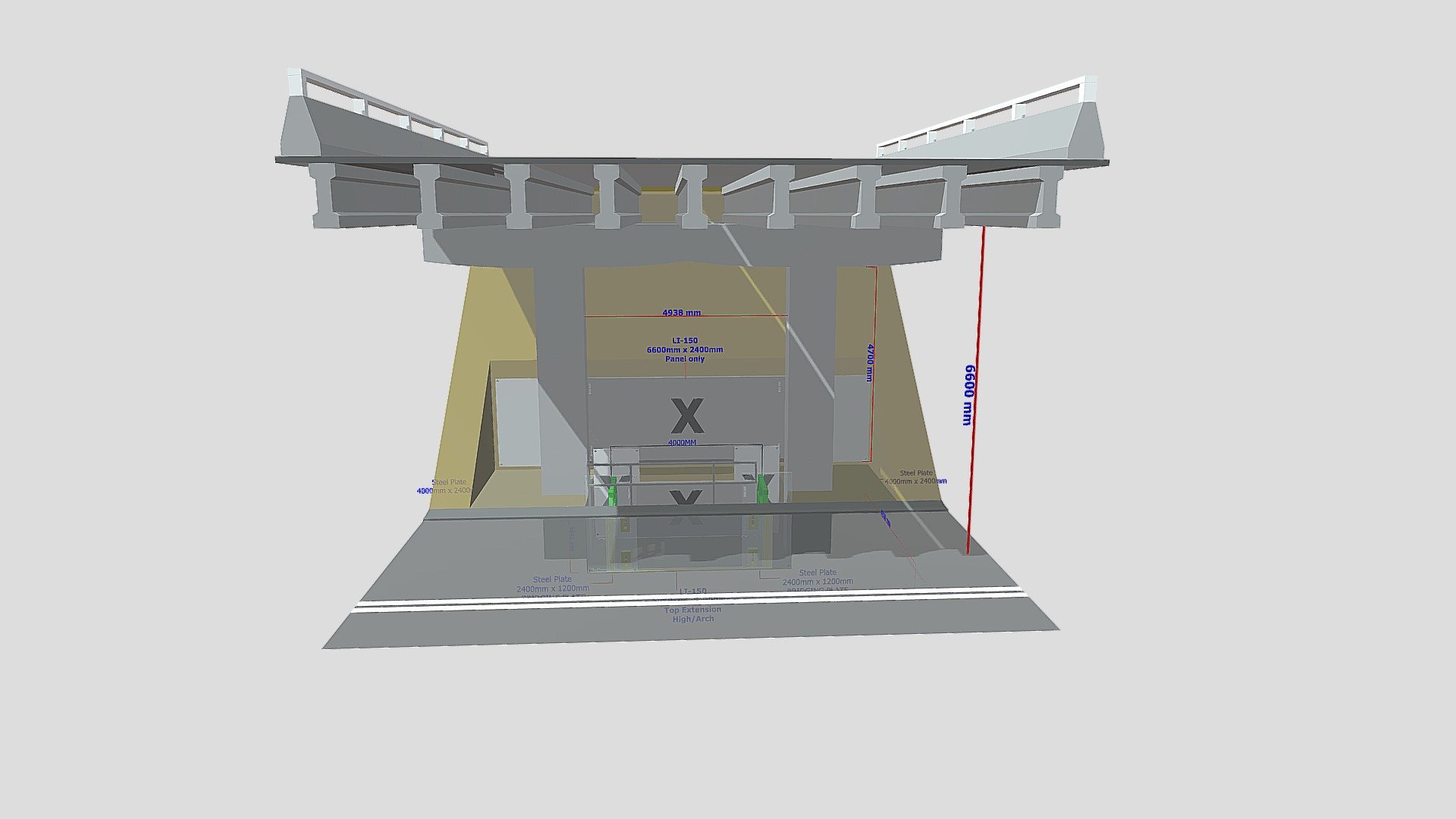 Buln Buln Rd Bridge Strenghthing Option 2 - 3D model by Aplant Hire Co ...