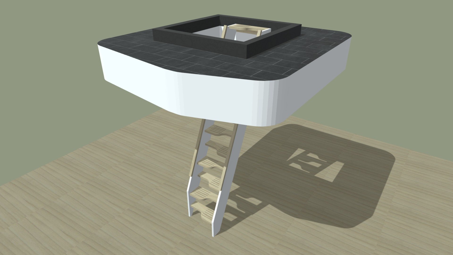 Magee alternating stair 12-riser - 3D model by TopTreadStairways ...