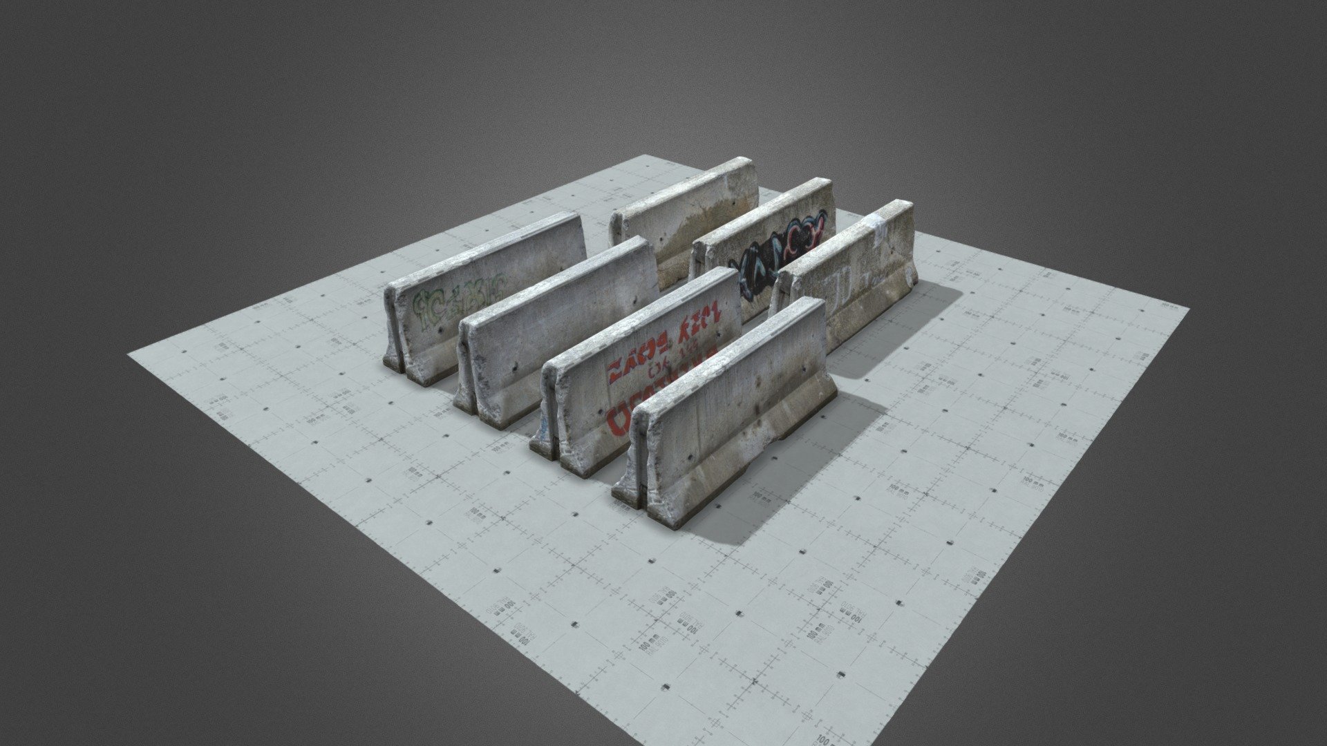 Concrete Road Blocks - Asset Pack - Buy Royalty Free 3D model by CechmajsterVisuals [a8ab8eb ...