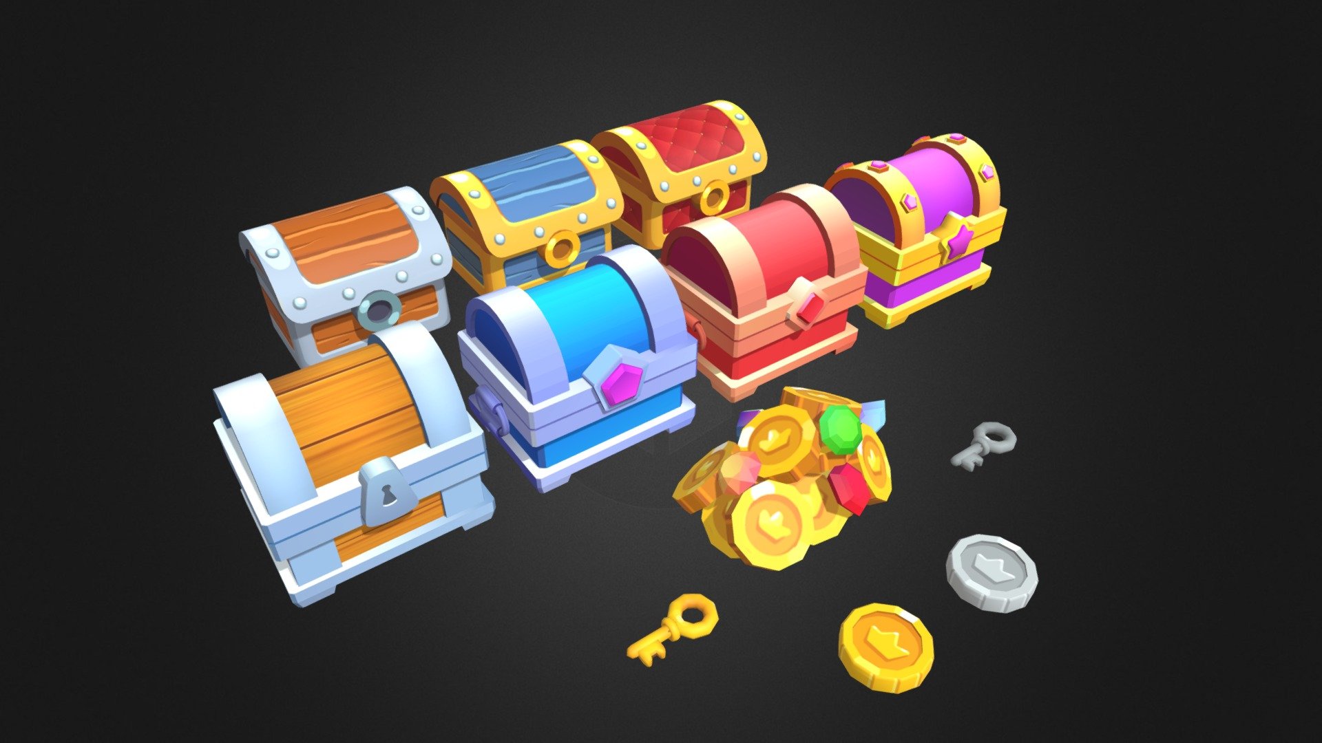 Stylized Casual Chests - Buy Royalty Free 3D model by TheGameAssets ...