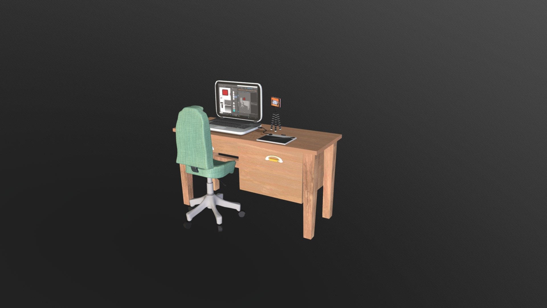 An Artist's Setup - 3D model by Red-Star Modeling (@joshua611) [a8b1d30 ...