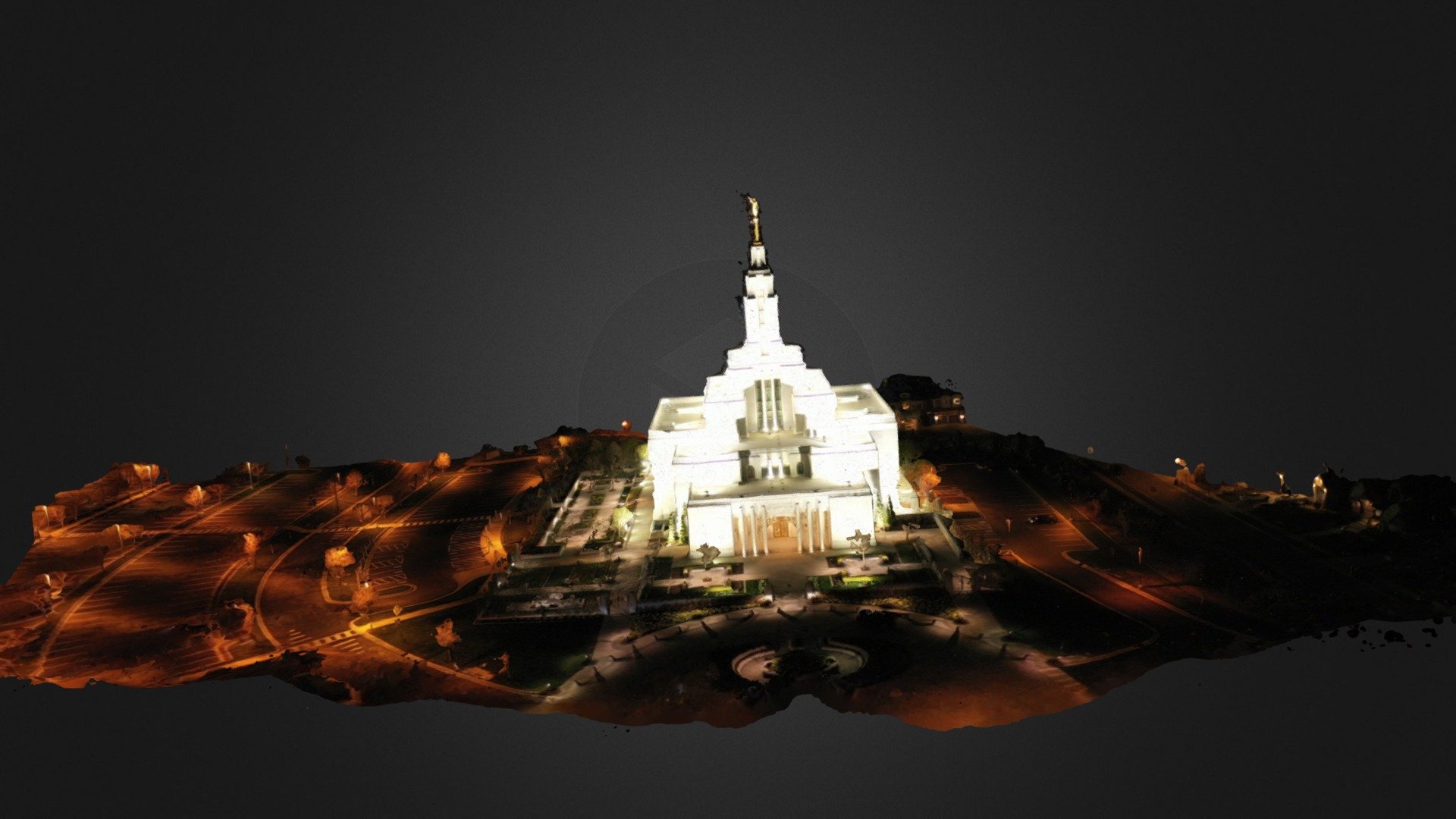 Draper Temple at Night - Download Free 3D model by michaelbthornton ...