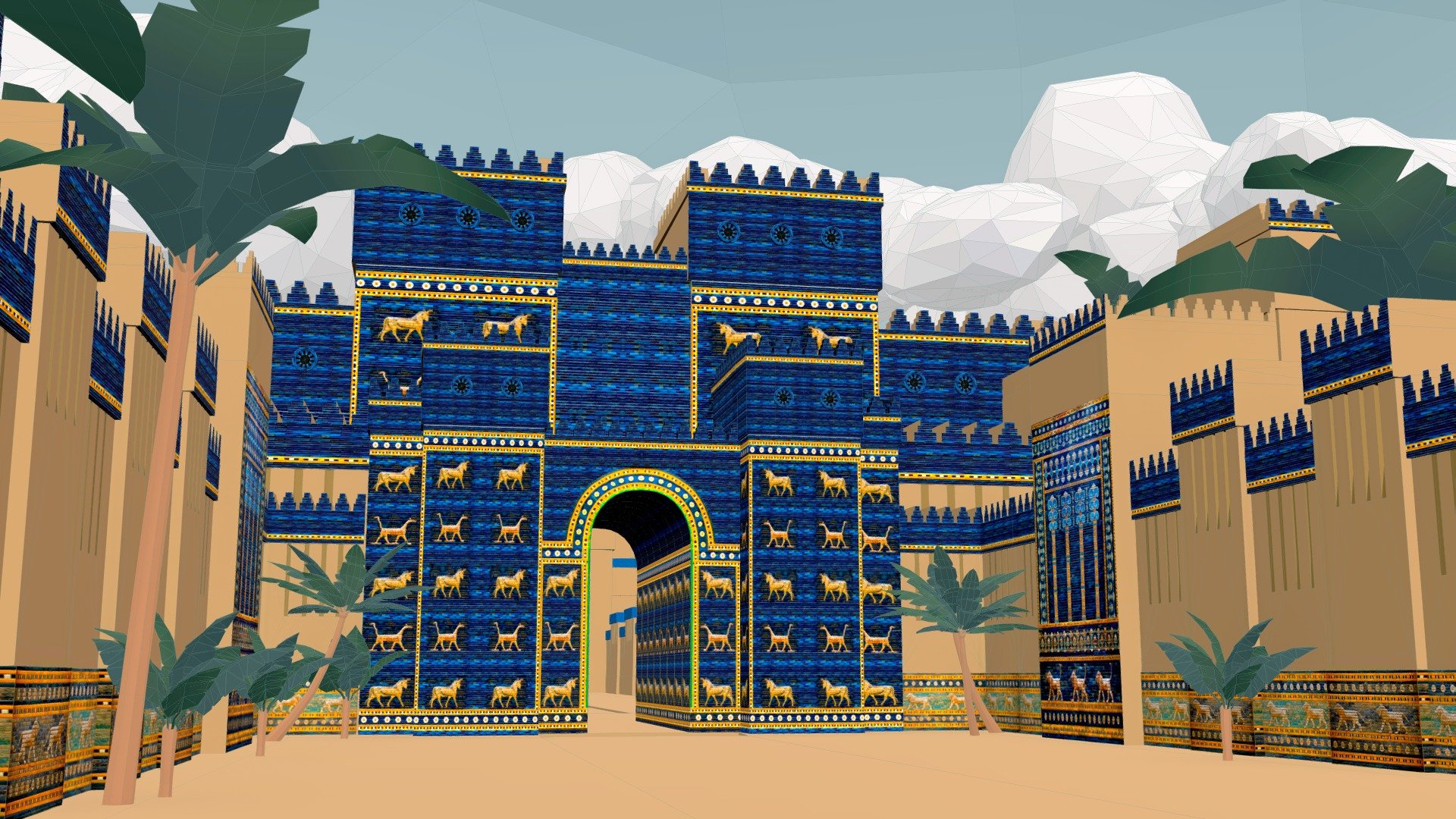 Ishtar Gate - 3D model by Tapmod Studio [a8b4dc1] - Sketchfab