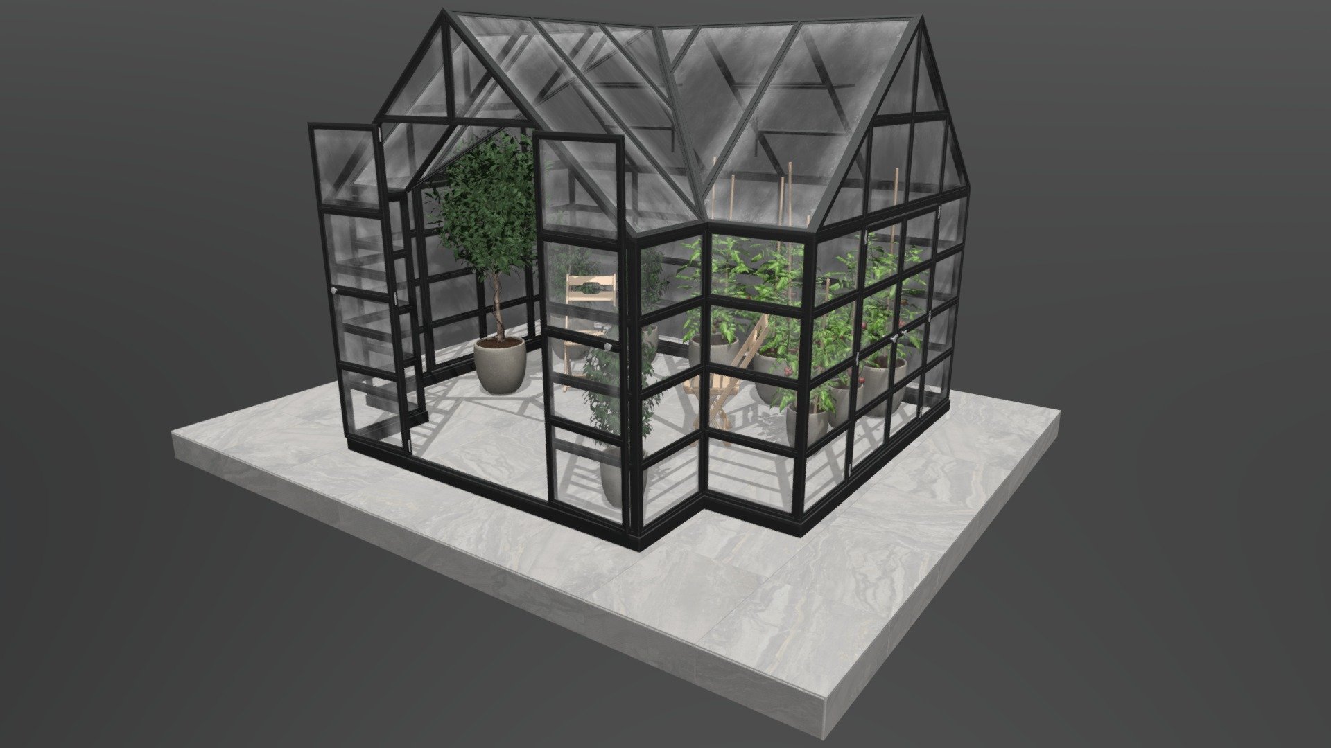 Greenhouse - 3D model by Voidresolution [a8b4e63] - Sketchfab