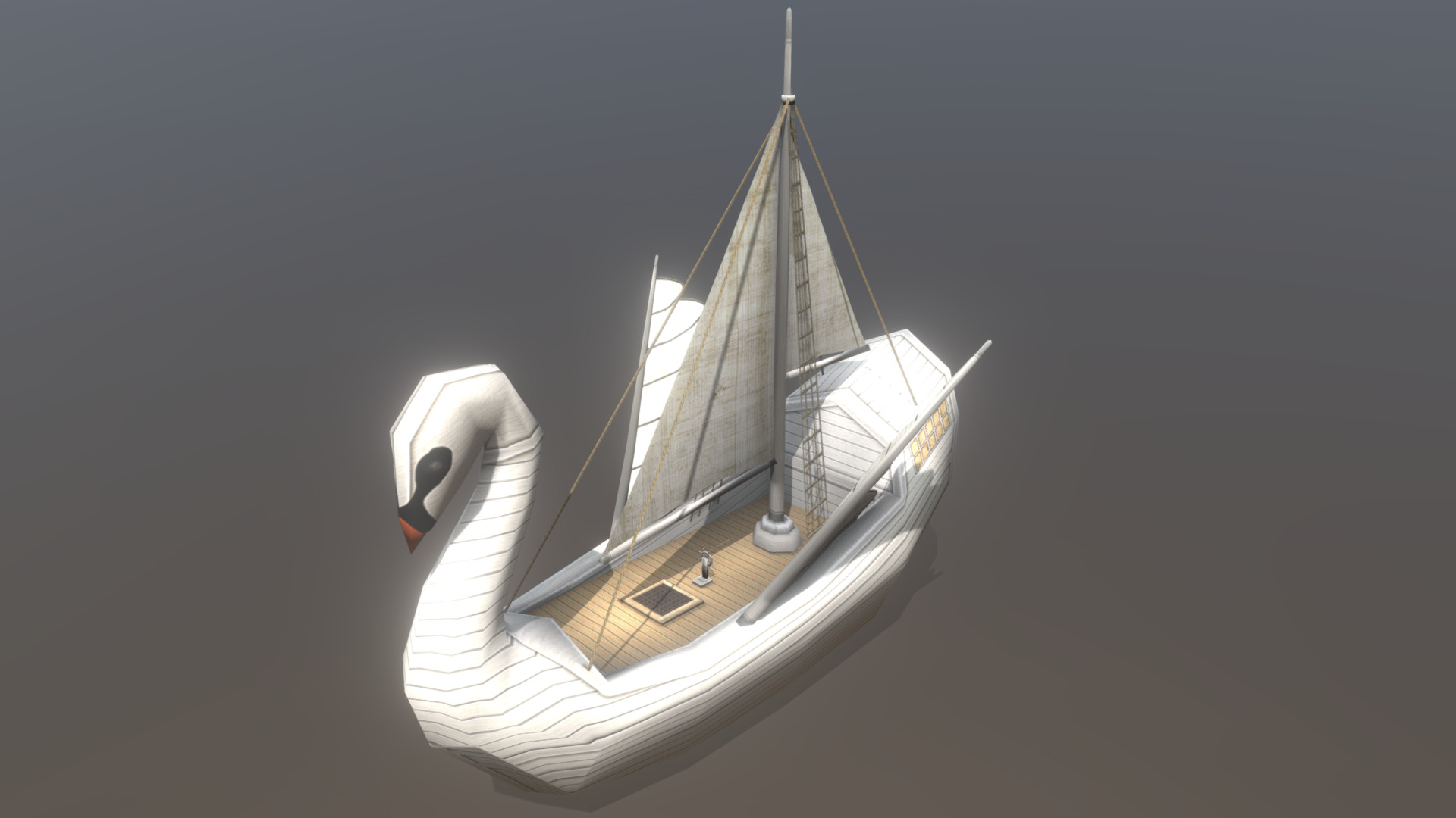 Swan Ship - 3D model by Preston Powell (@hoodoovan) [a8b7b14] - Sketchfab