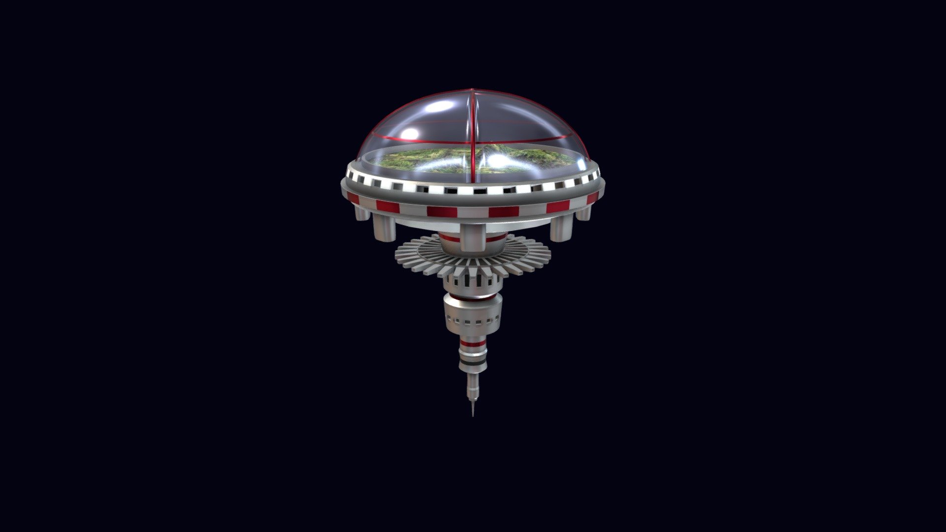 Spaceship - Biodome - 3D model by Simon T Griffiths (@RubberMan ...