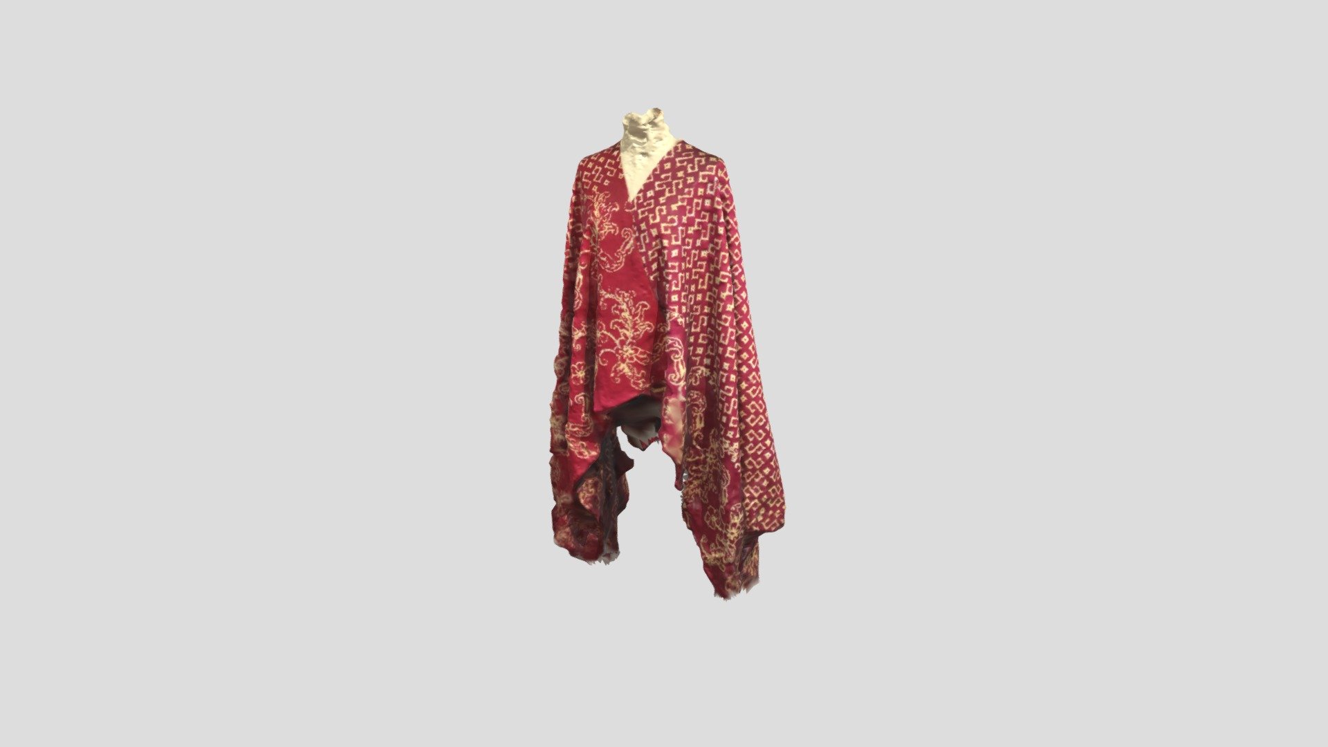 Batik red - Download Free 3D model by amornthep2512 [a8c2fb6] - Sketchfab