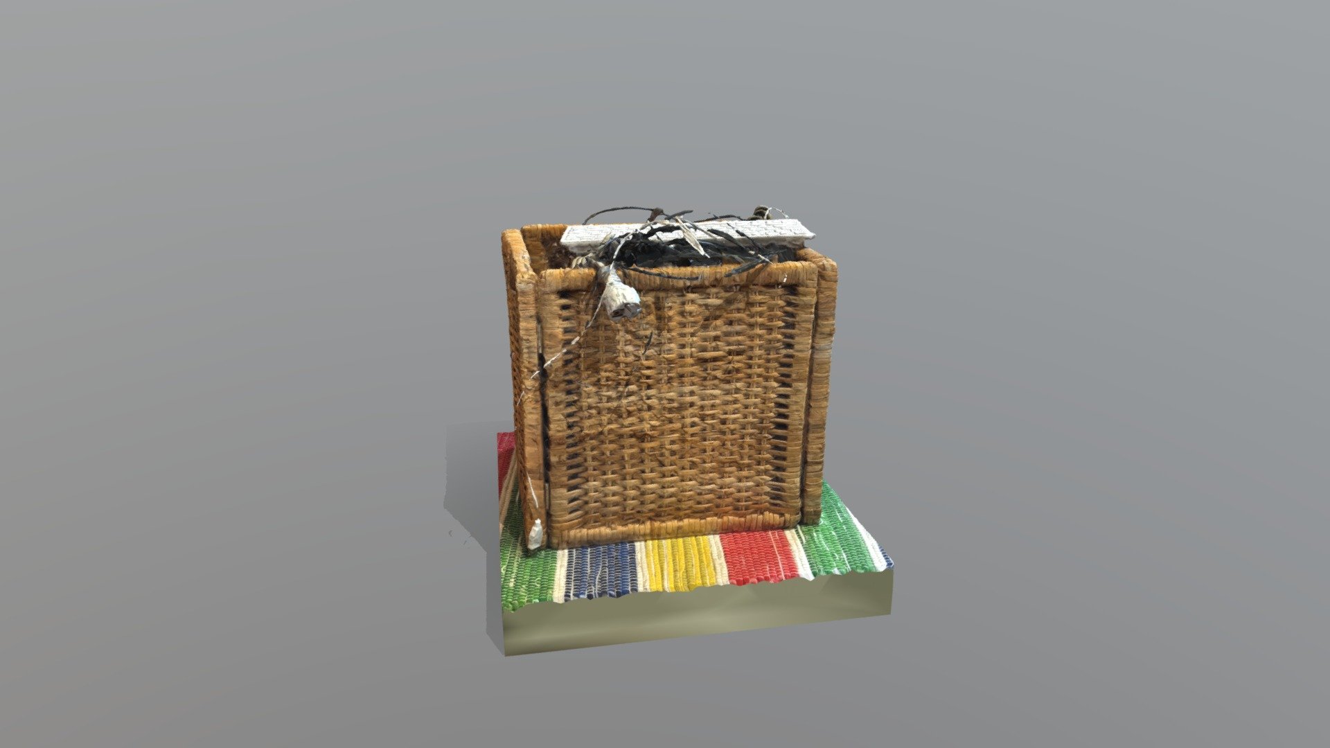 Basket with cords, a 3d-scan test - Download Free 3D model by ...