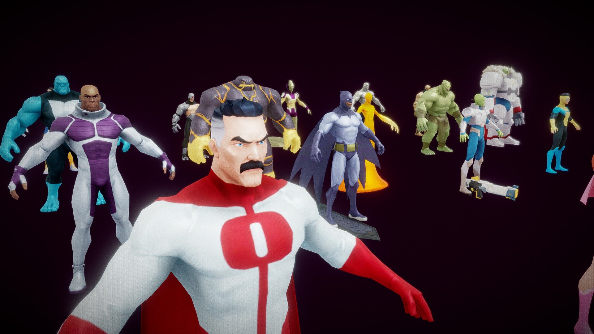 Epic Heroes 3D Pack: Invincible,avengers - Buy Royalty Free 3D model by ...