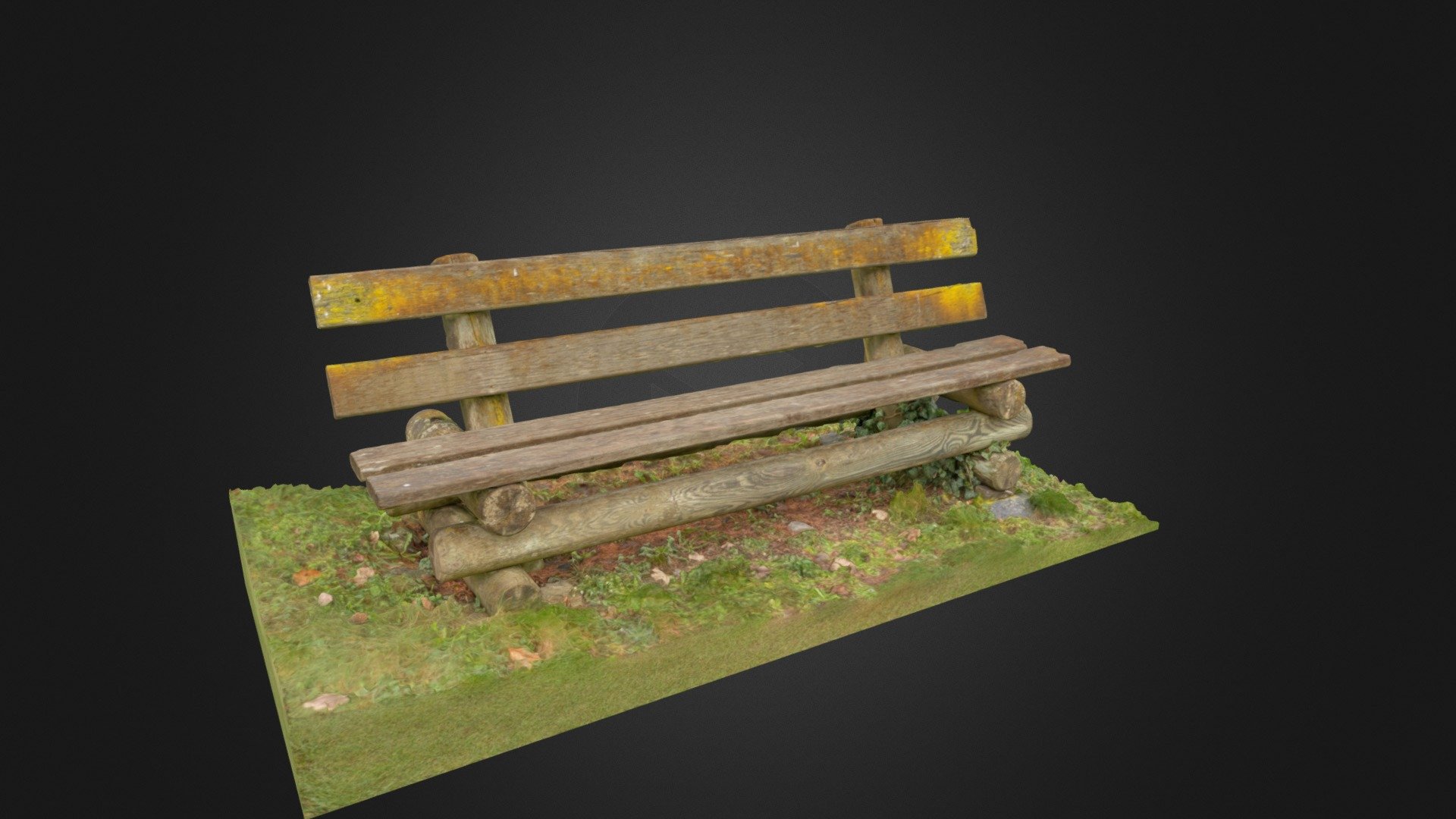 Log Bench in the french Alps - Download Free 3D model by Grégoire ...