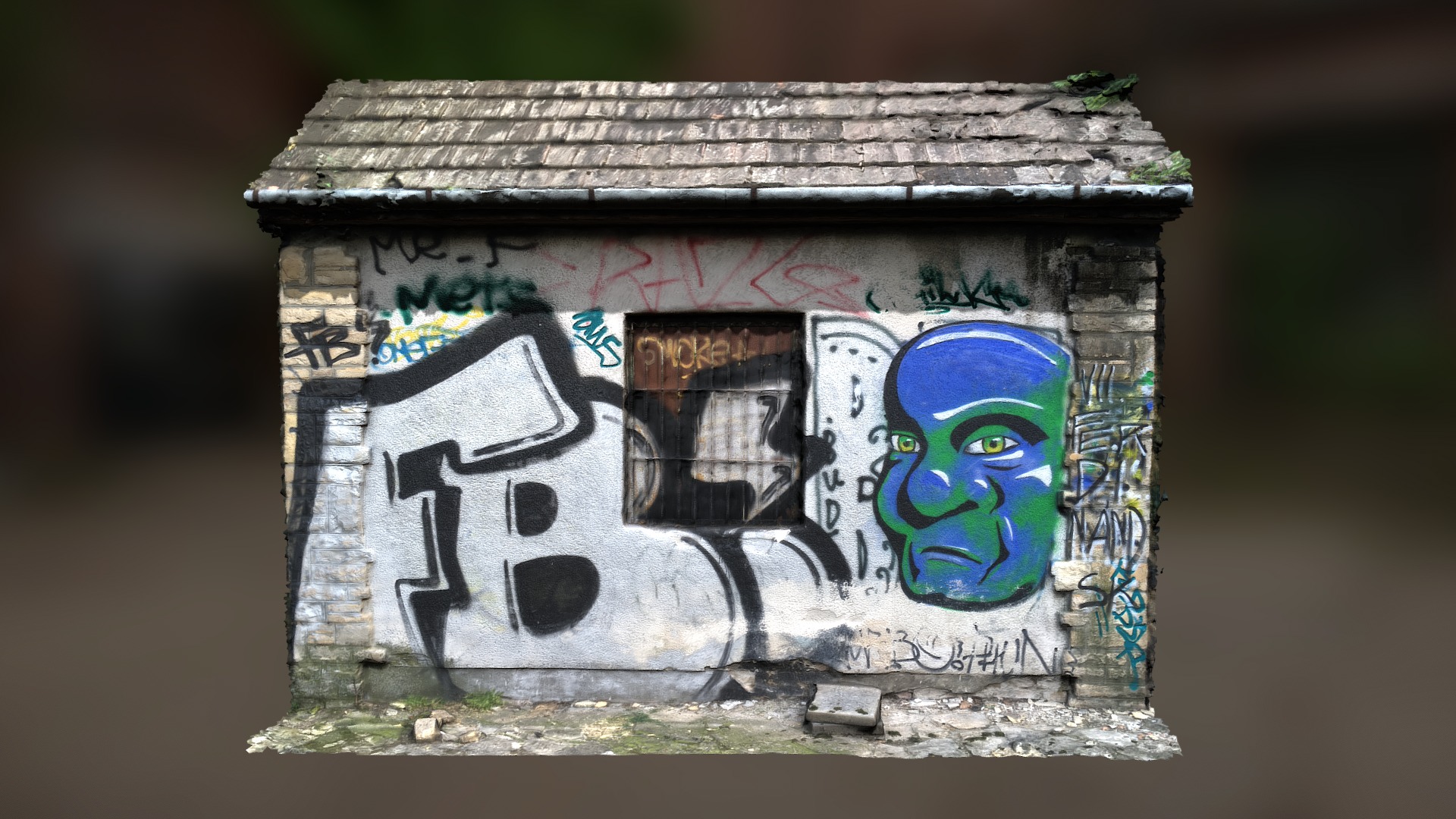 Wall with grafity - Download Free 3D model by PhotoscanWorld (@Baliart ...