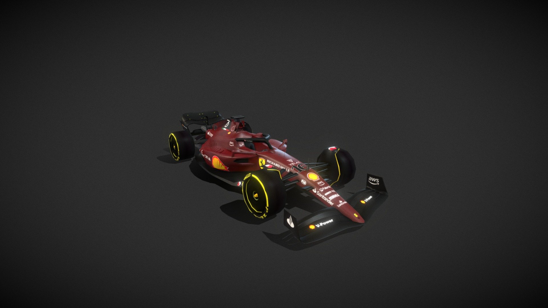 F1 Charles Leclerc 2022 F1-75 - Low Poly Model - 3D model by diime02 ...