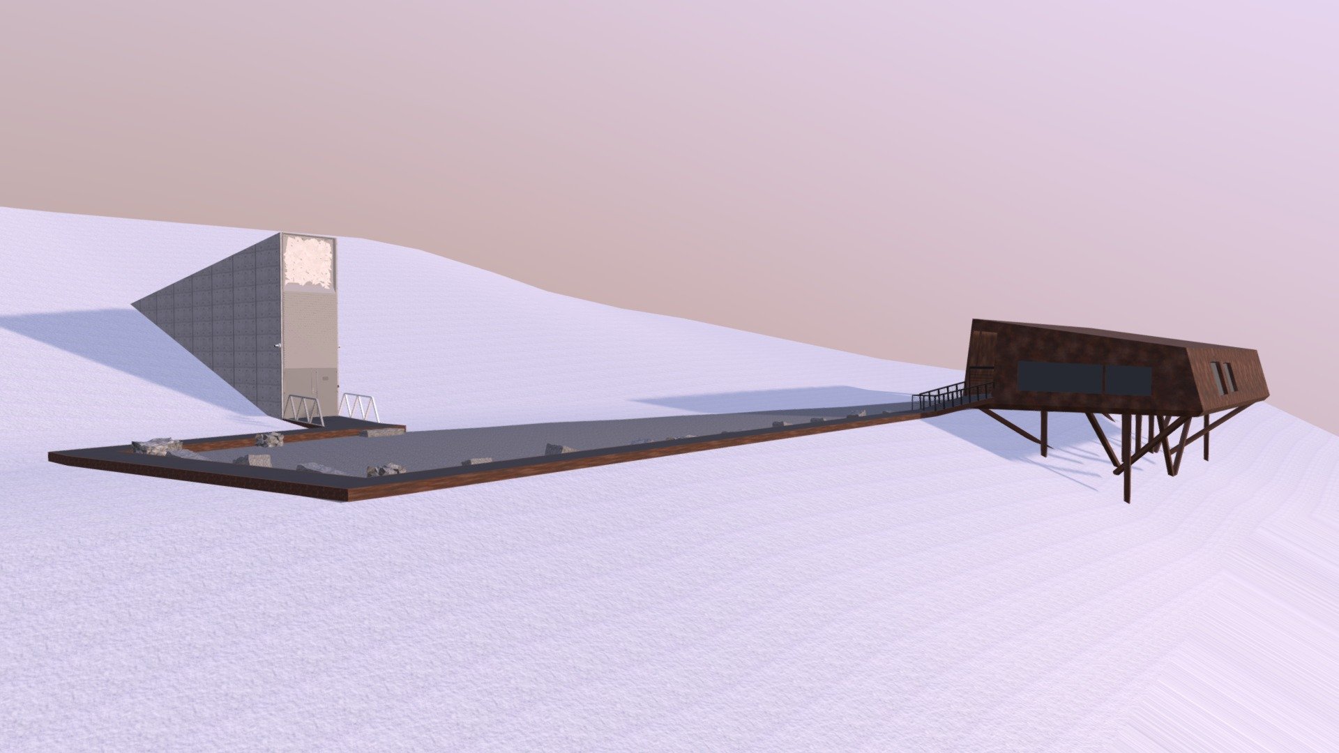 Svalbard Global Seed Vault - Buy Royalty Free 3D model by renato.lt ...