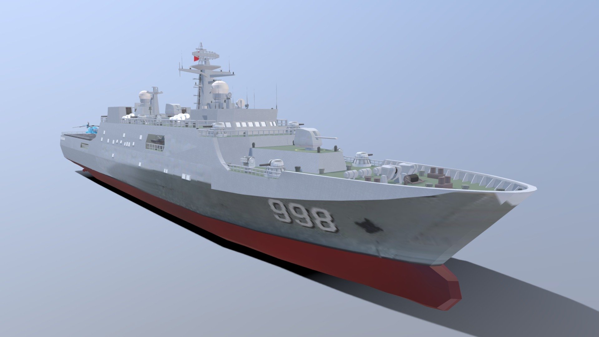 Yuzhao-class landing ship Kunlun Shan - Download Free 3D model by ...