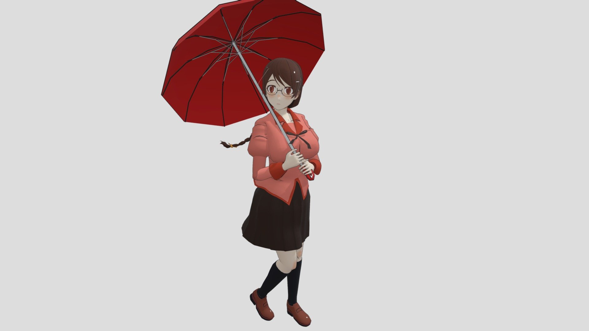 Hanekawa fanart - 3D model by Greedie (@soap.faker) [a8d446c] - Sketchfab