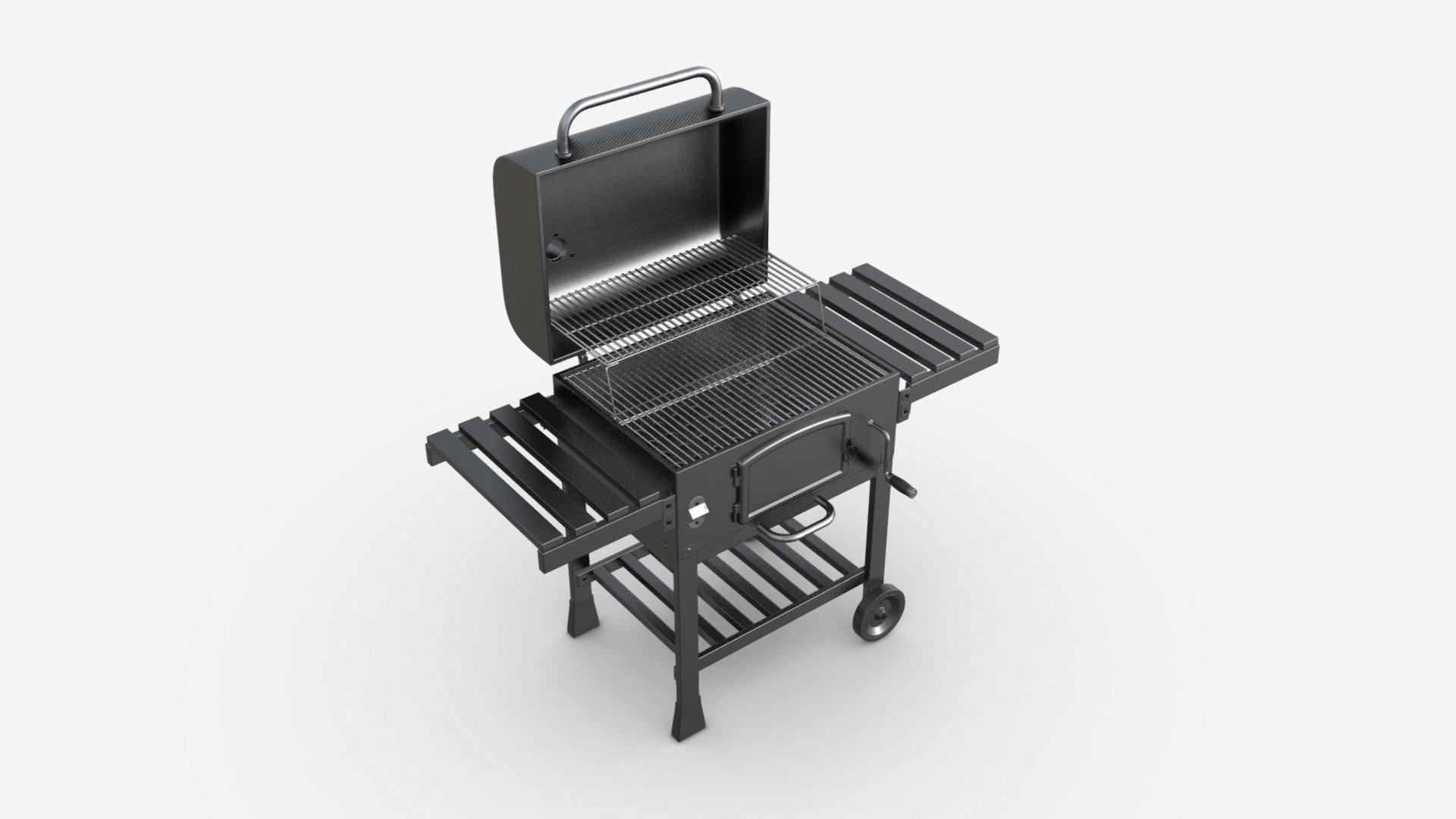 Outdoor Barbecue Charcoal Portable Grill - Buy Royalty Free 3D model by ...