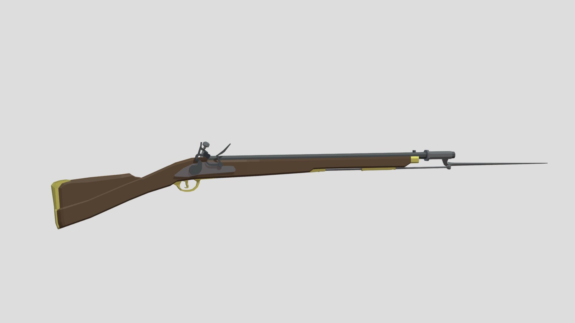 Low-Poly Brown Bess - 3D model by Motor_Hugh [a8d5b0a] - Sketchfab