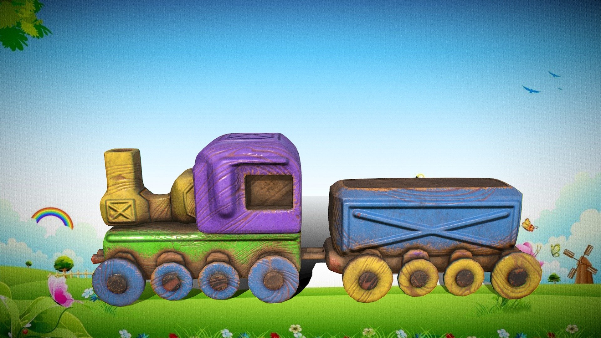 Wooden toy Train - Download Free 3D model by D3D (@hell3879) [a8d5b13 ...