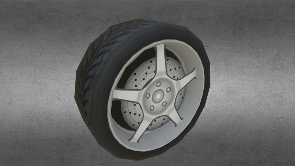 Low-Poly Wheel (16) - 3D model by ManCoolLab (@ManCool) [a8db8ae ...