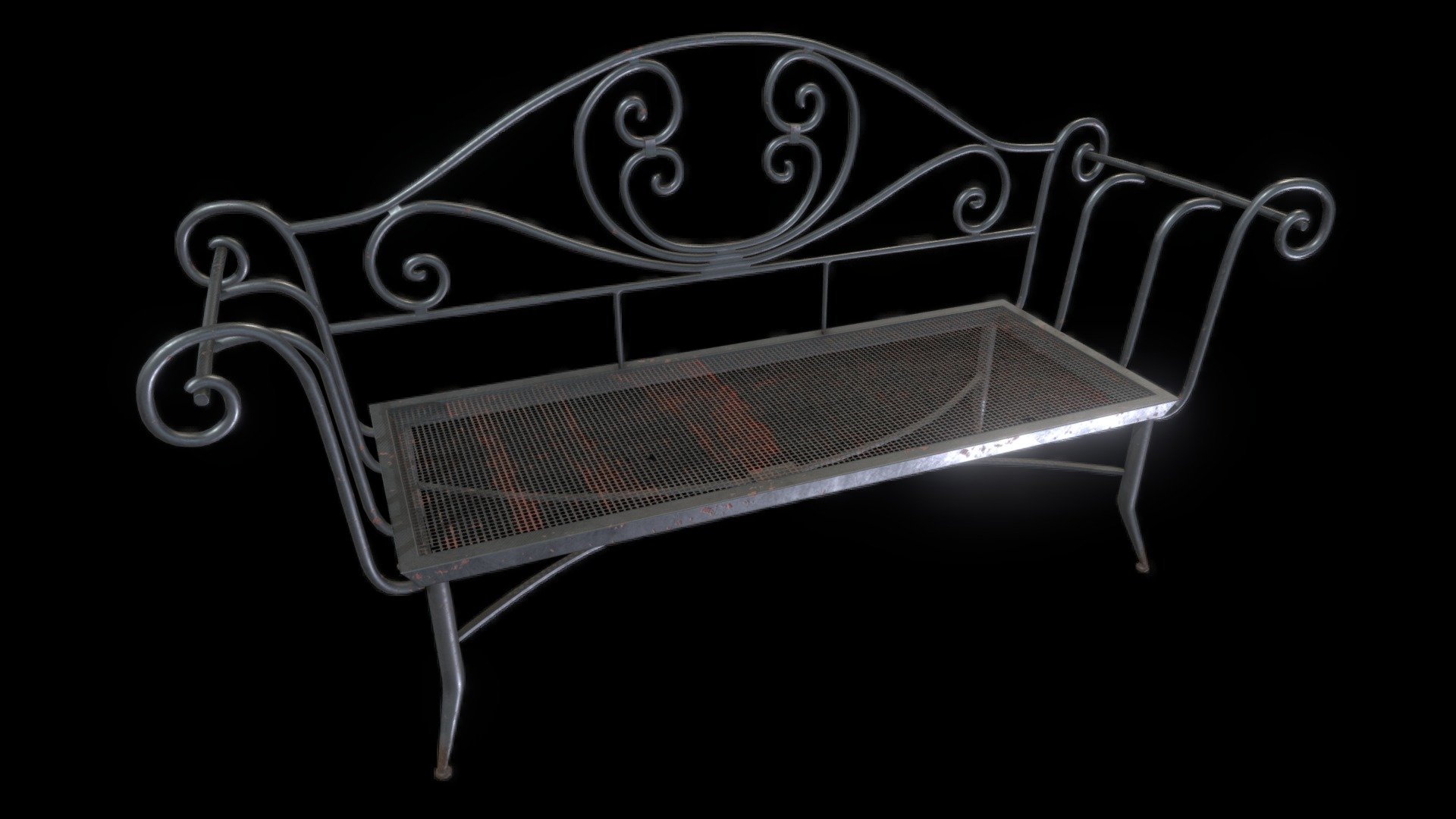 Low-Poly Metal Bench - Download Free 3D model by Aleksandr Tretiak ...