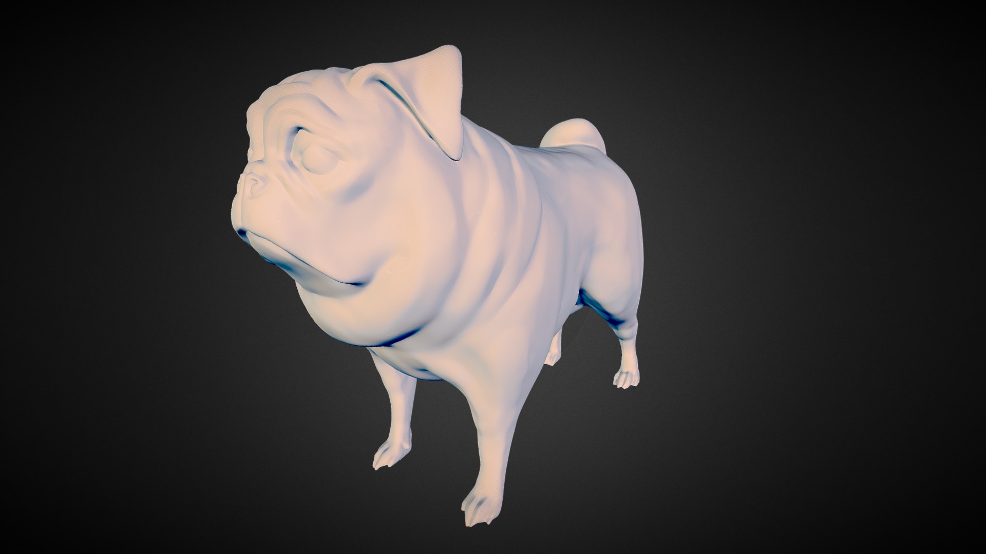 A Pug ! - 3D model by theWingedPlatypus [a8e2048] - Sketchfab