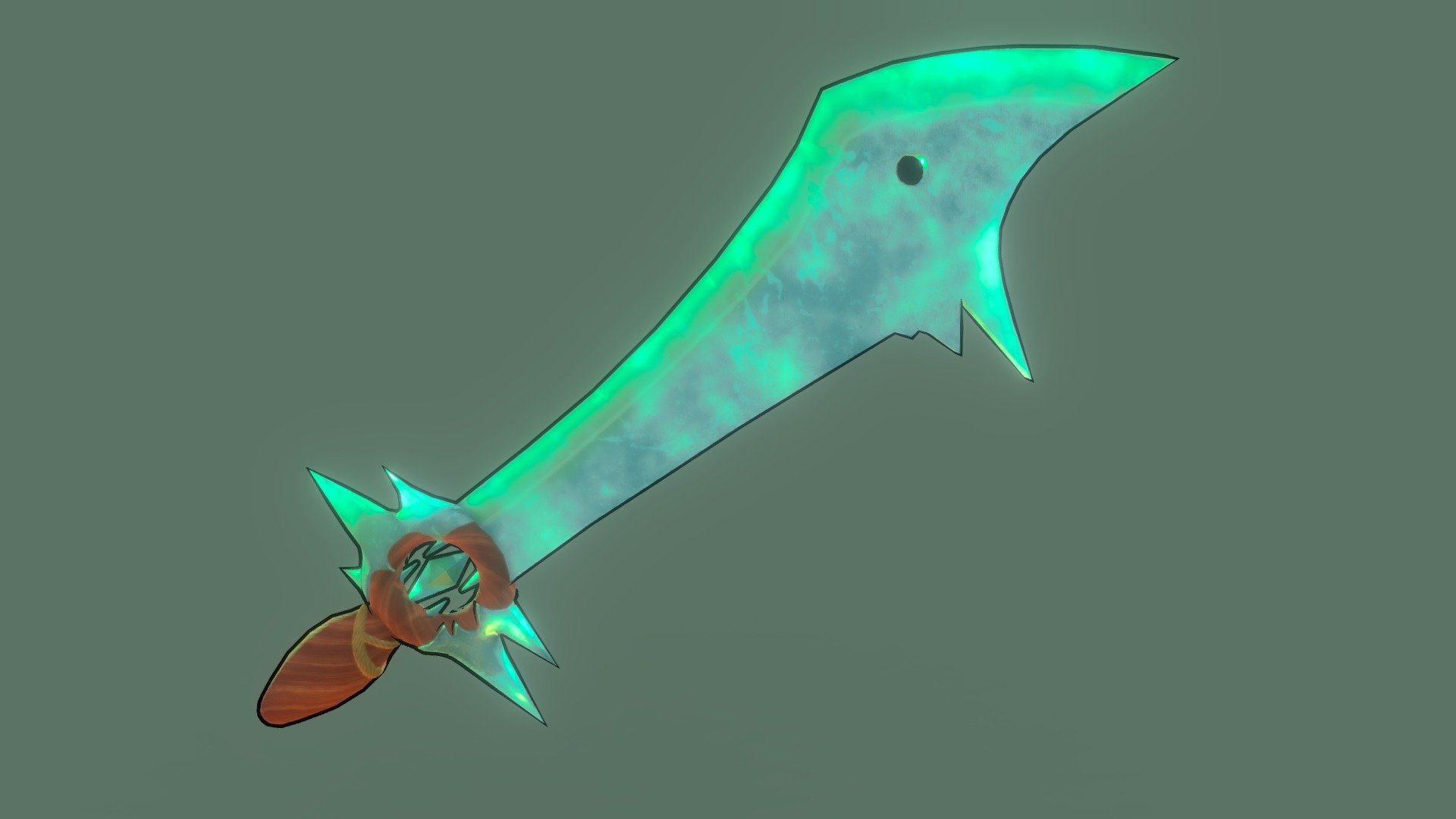 Cel-shaded Ice Sword - 3D model by Alisha (@AlishaBegum) [a8e2bf2 ...