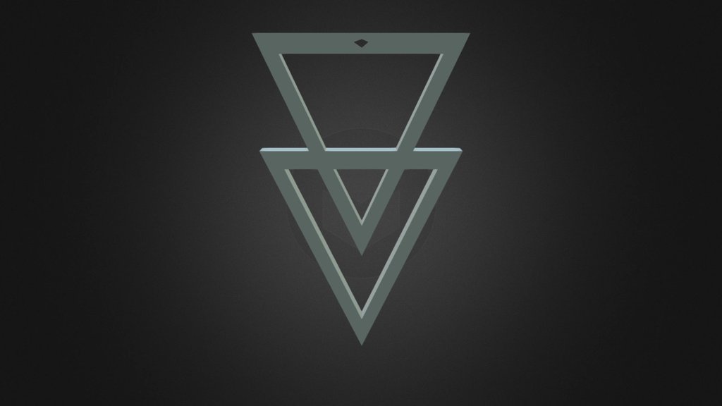 Polygonal Inverted Triangles long necklace - 3D model by ToxSam ...