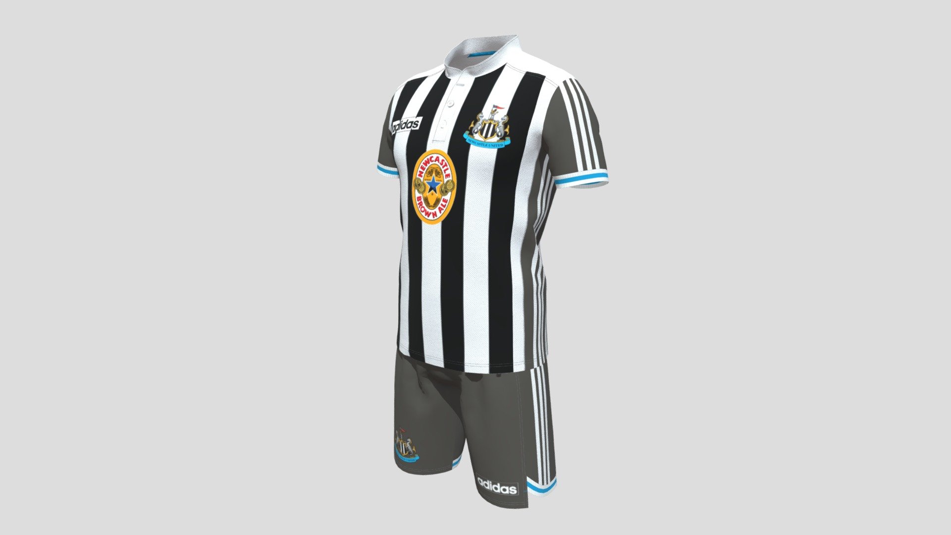 NEWCASTLE Football Kit - 3D model by LEEFORDS [a8eb5b1] - Sketchfab