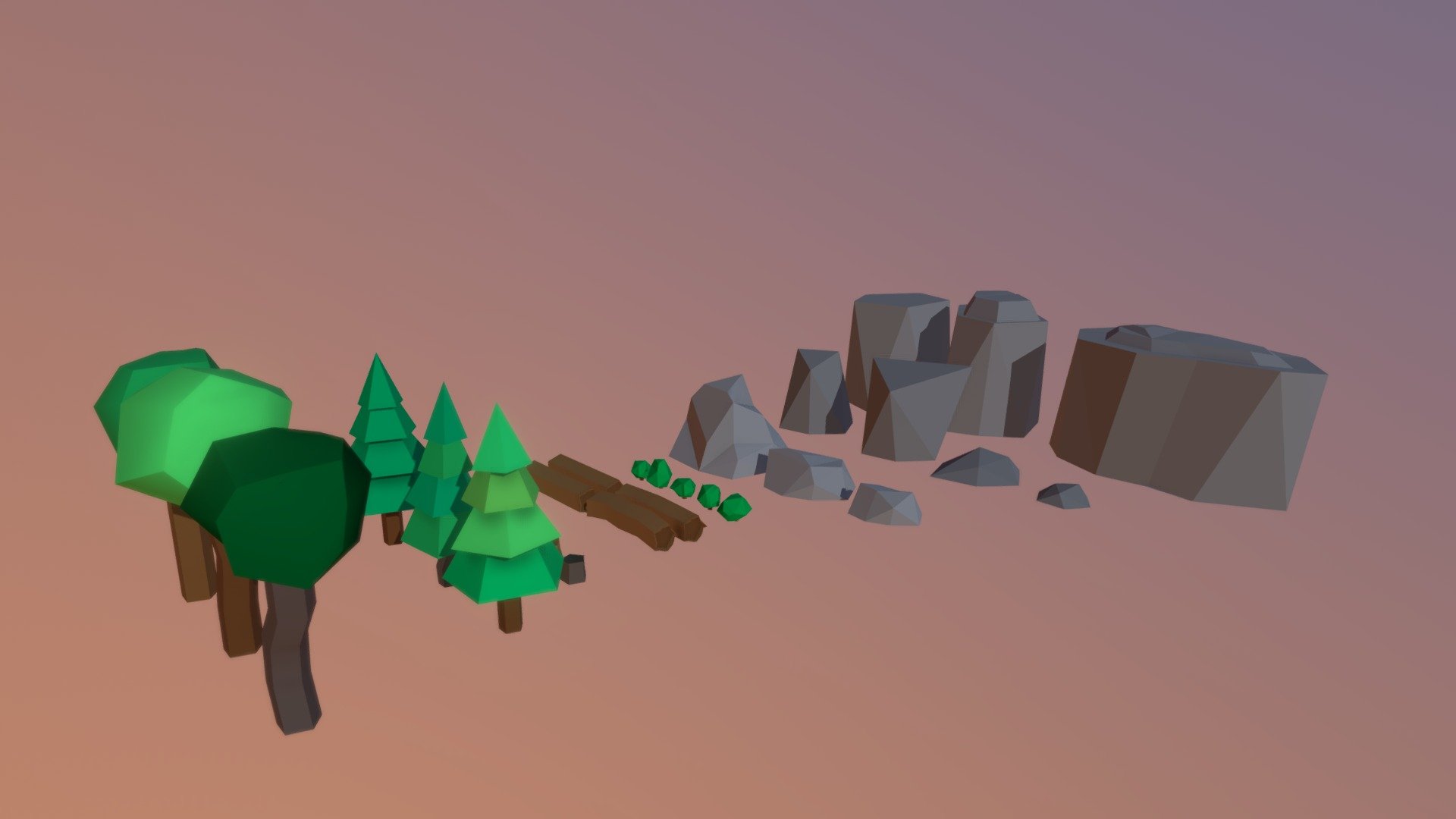LowPoly Nature 1 (Made with Maya studentlicense) - Download Free 3D ...
