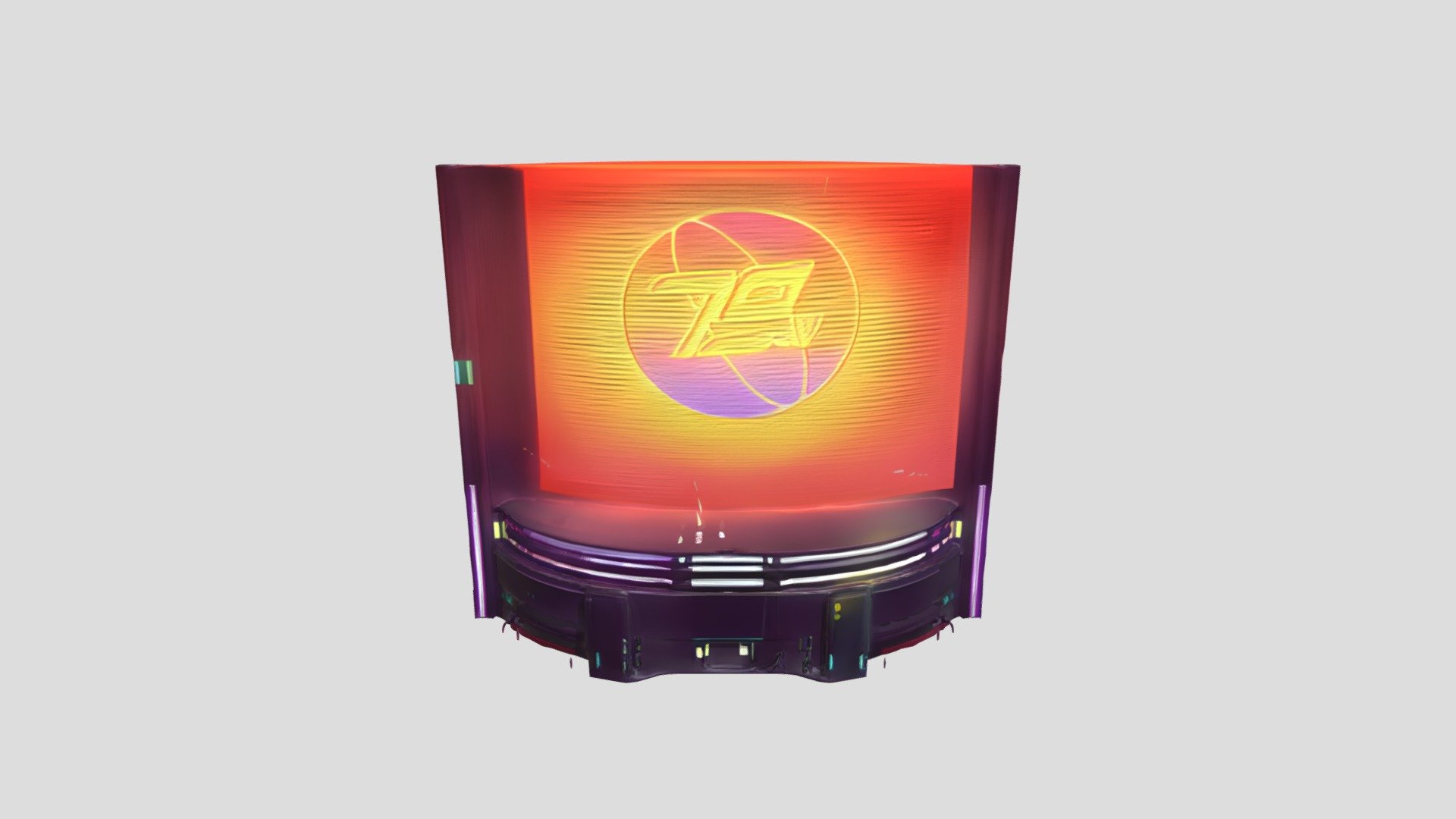 large illuminated digital billboard with graphi - 3D model by jan ...