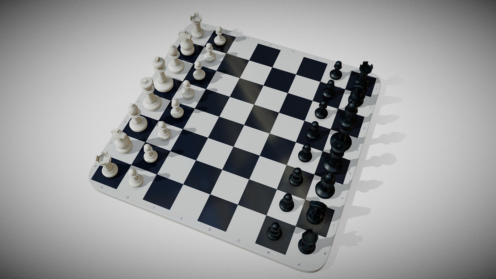 STAUNTON CHESS PIECES REDESIGN (BOARD SETUP) - 3D model by aerobird98 ...