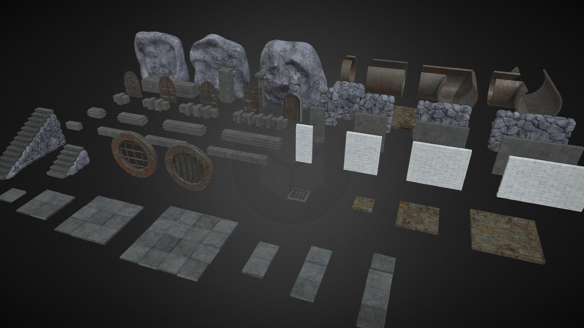 Free modular dungeon assets - Download Free 3D model by Hassnain_Aly [a8f81b4] - Sketchfab