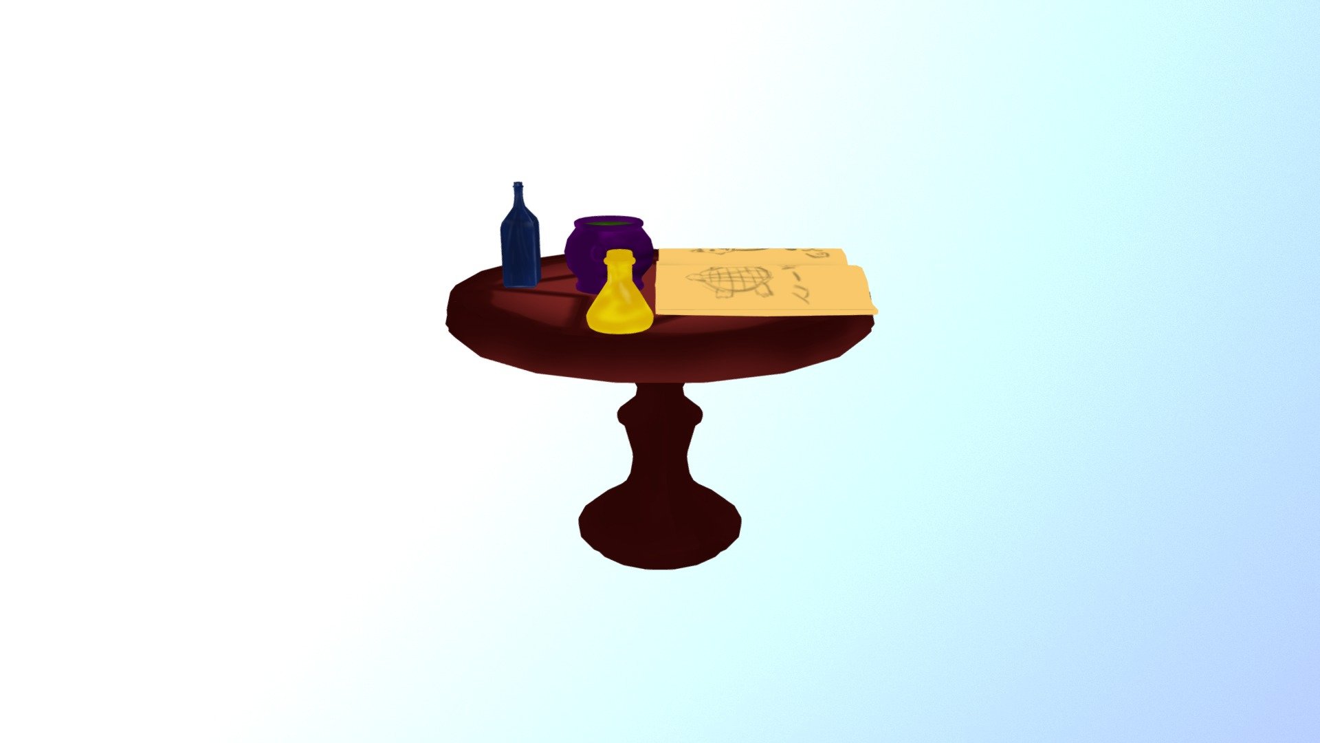 Alchemy Table - 3D model by lguimaraes [a8f8e79] - Sketchfab