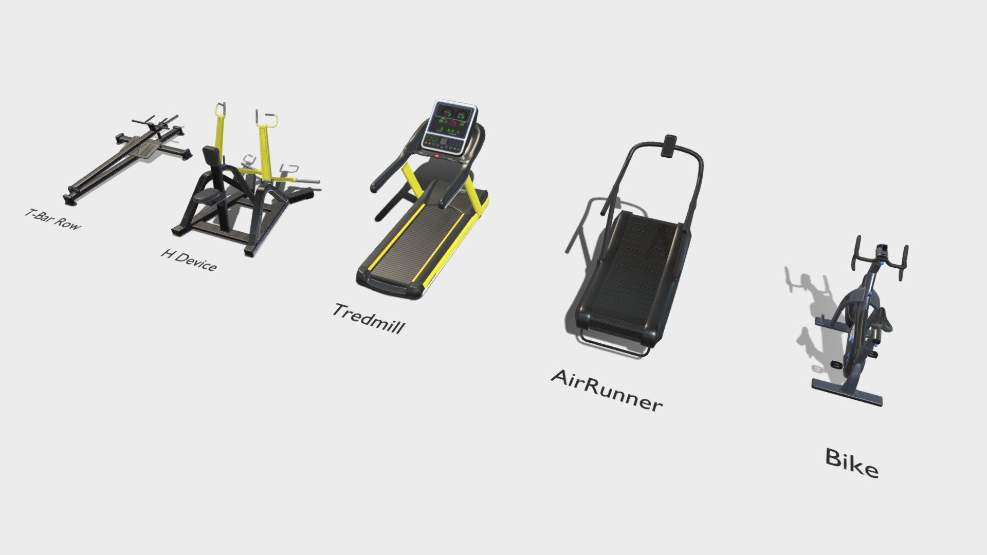 AAA Gym Equipment - Machines - Buy Royalty Free 3D model by MHKstudio ...