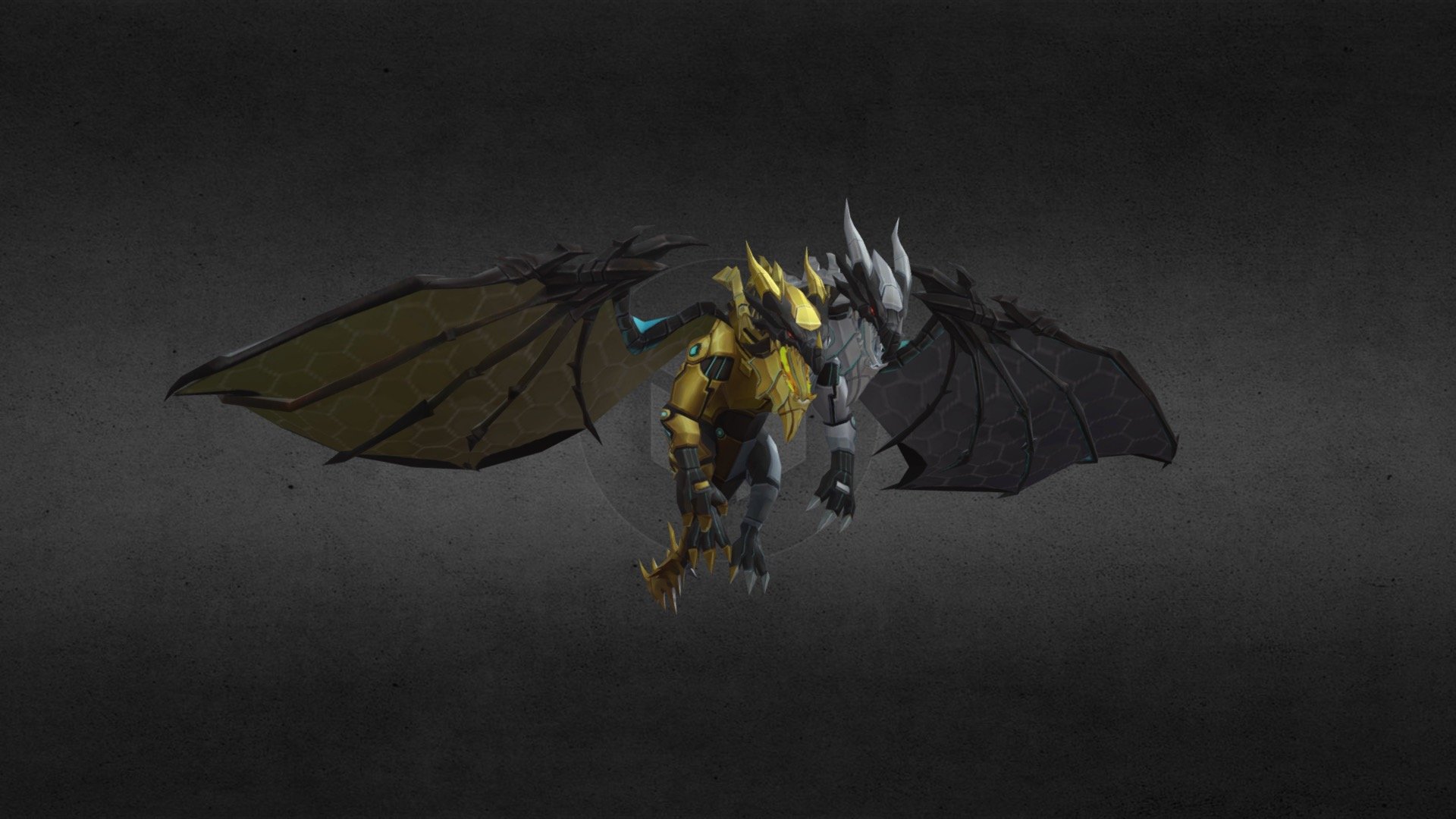 Twin Mecha Dragon - 3D model by DWN (@dwn76) [a8f9a14] - Sketchfab